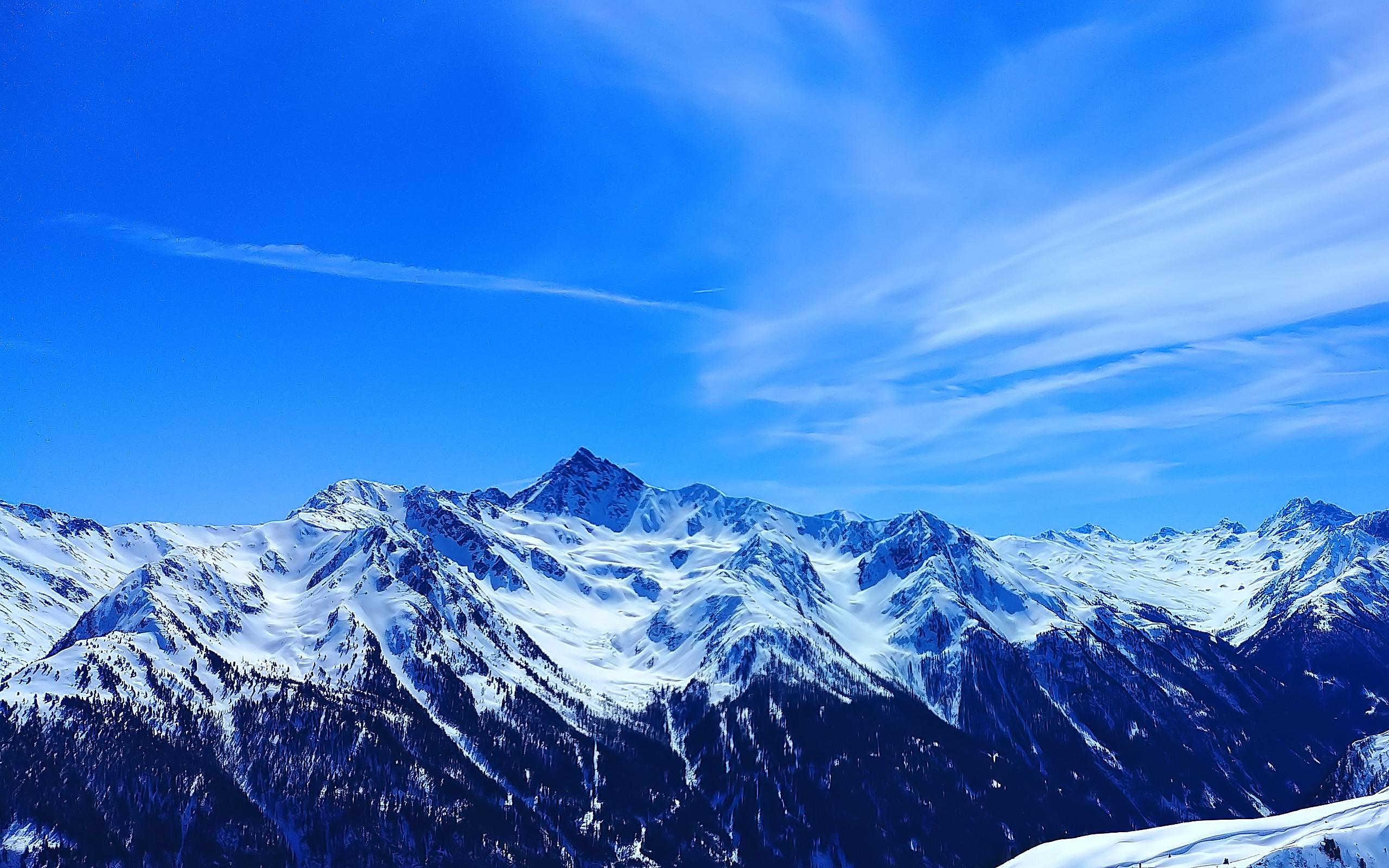 Download Sky Peak Snow Alps Landscape Nature Mountain HD Wallpaper by ...