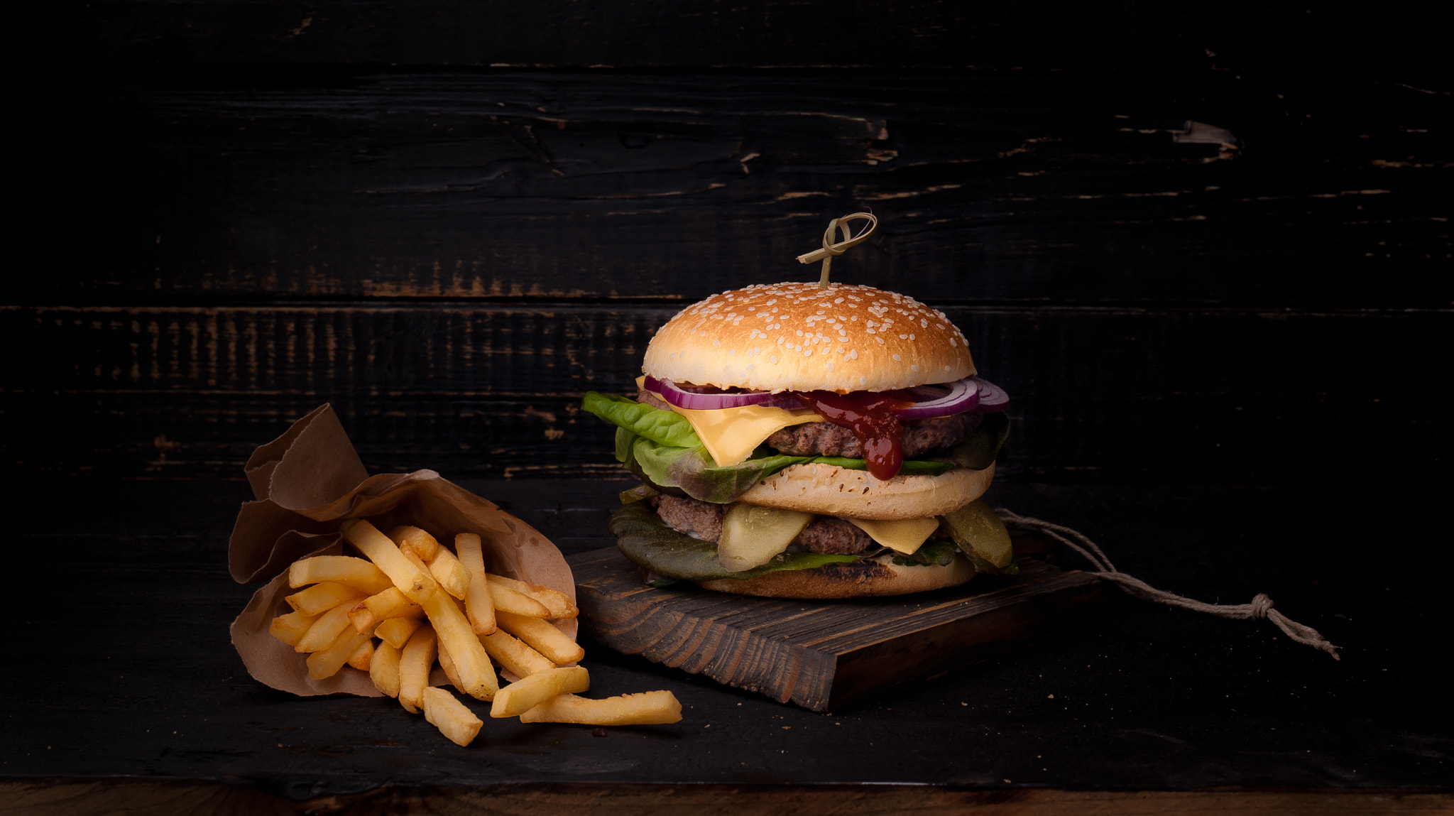 Download French Fries Still Life Food Burger HD Wallpaper by Dmitry ...