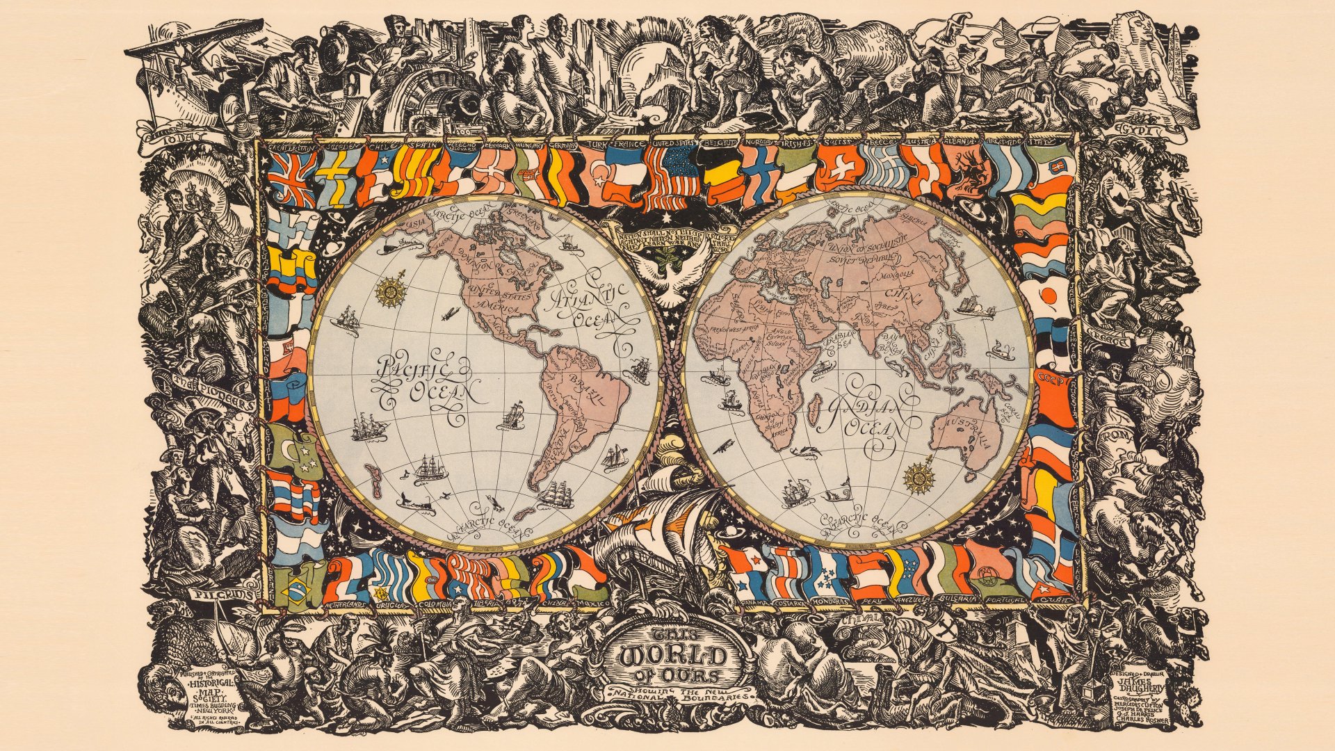 8K Ultra HD Vintage World Map Masterpiece