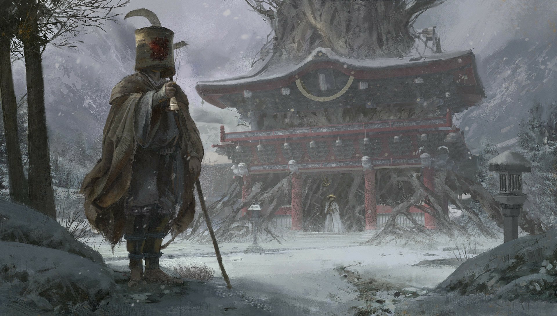 Download Fantasy Temple HD Wallpaper by Gabriel Tan