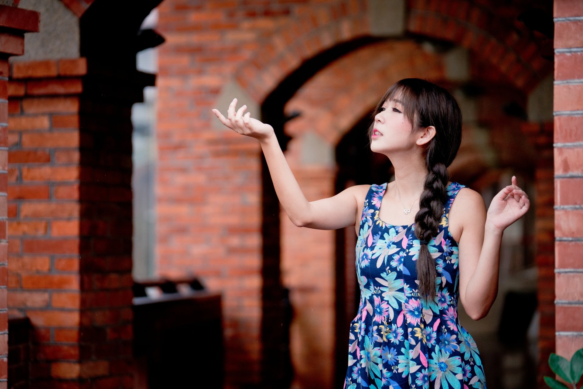 Download Depth Of Field Mood Dress Black Hair Braid Model Woman Asian