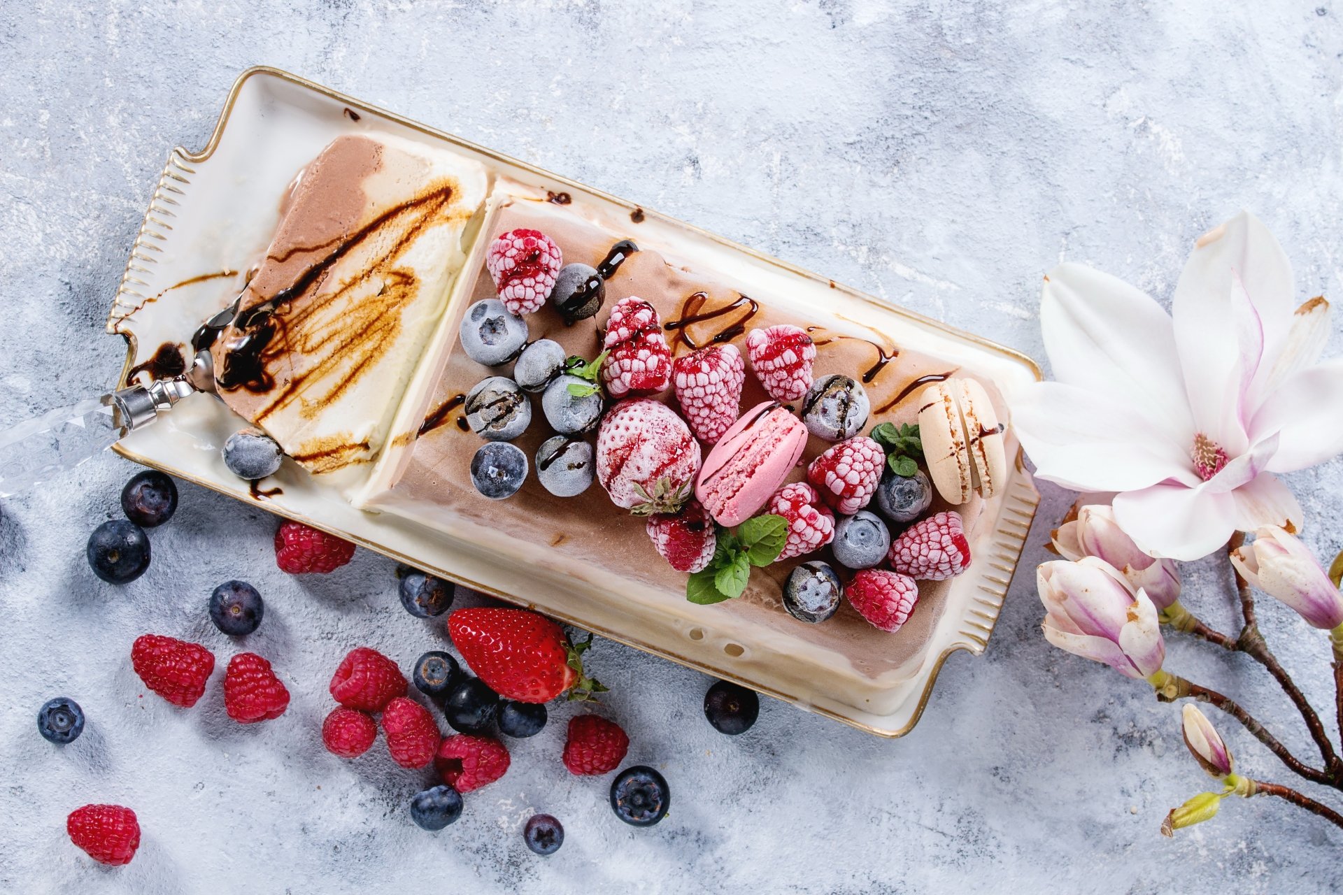 Download Fruit Still Life Macaron Ice Cream Berry Food Dessert 4k Ultra ...