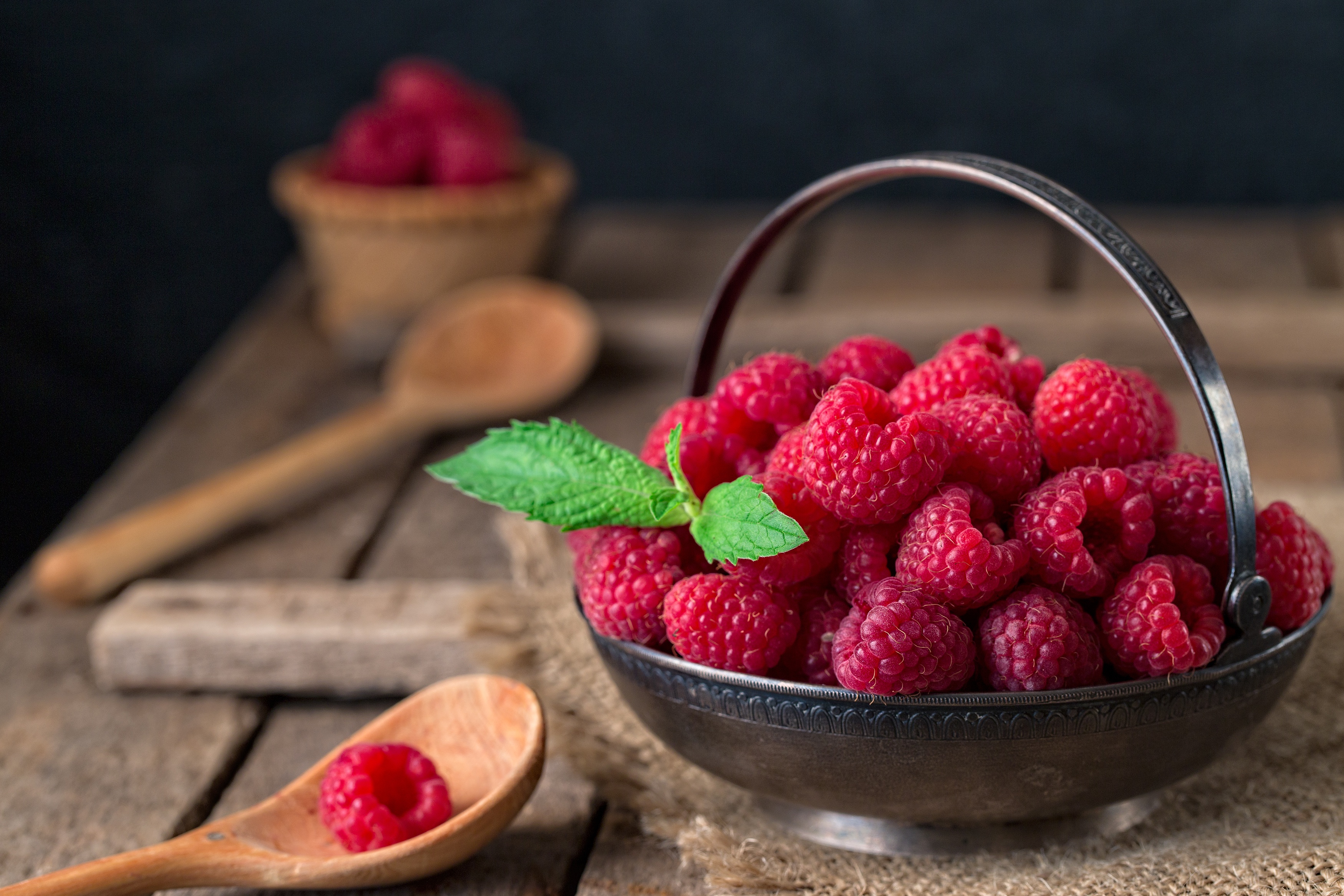Download Still Life Fruit Berry Food Raspberry HD Wallpaper