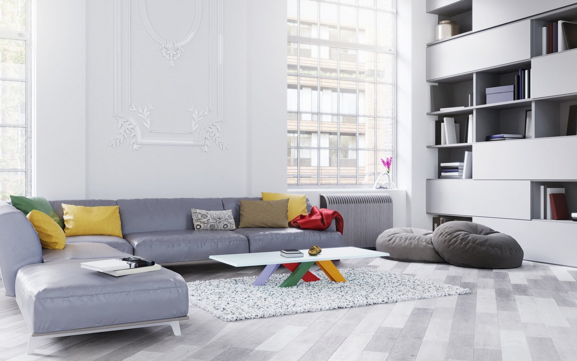 Download Furniture Living Room Sofa Man Made Room HD Wallpaper