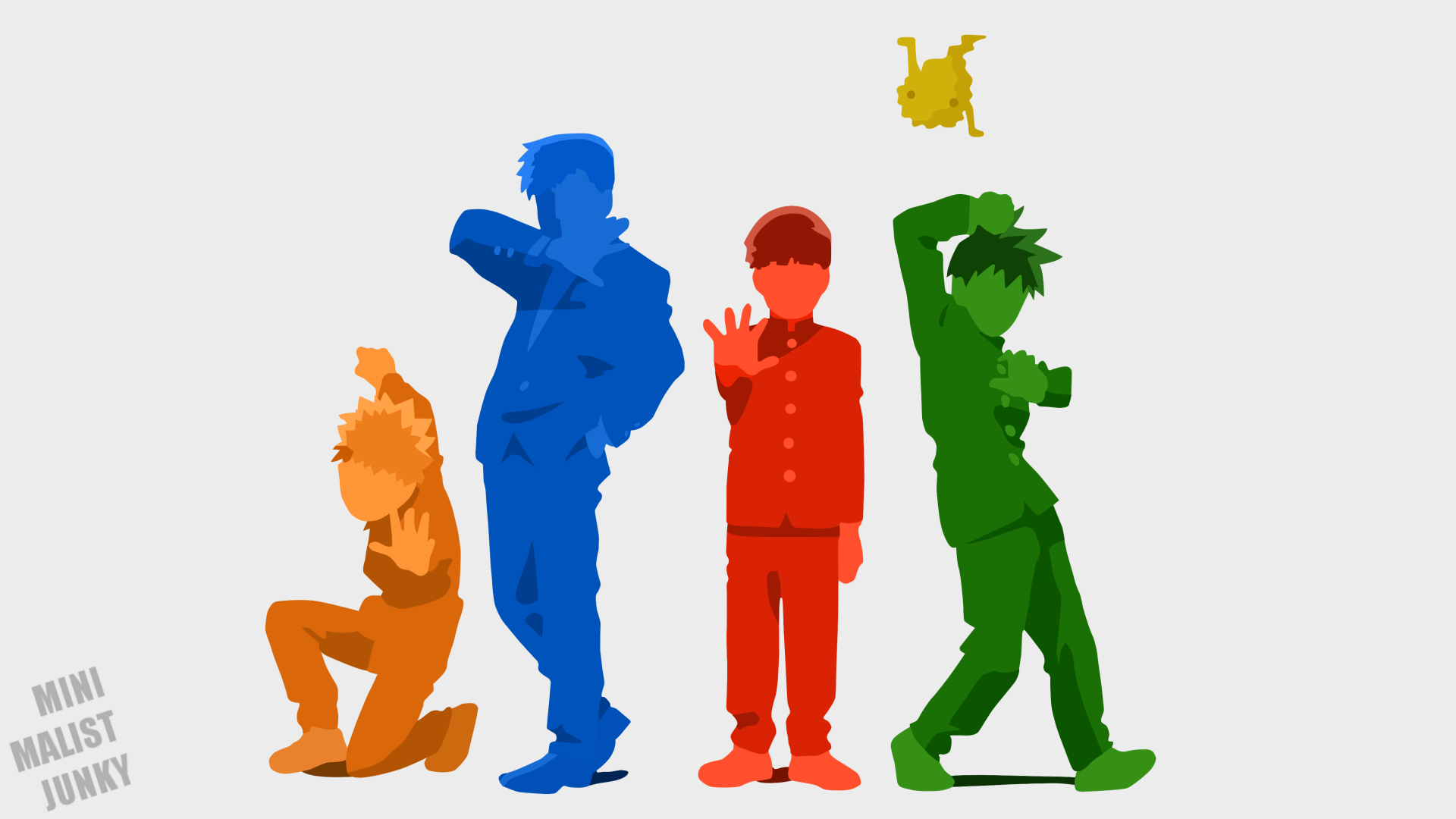 Mob Psycho 100 Ultra HD: Dynamic Silhouettes of Shigeo, Ritsu, Teruki ...