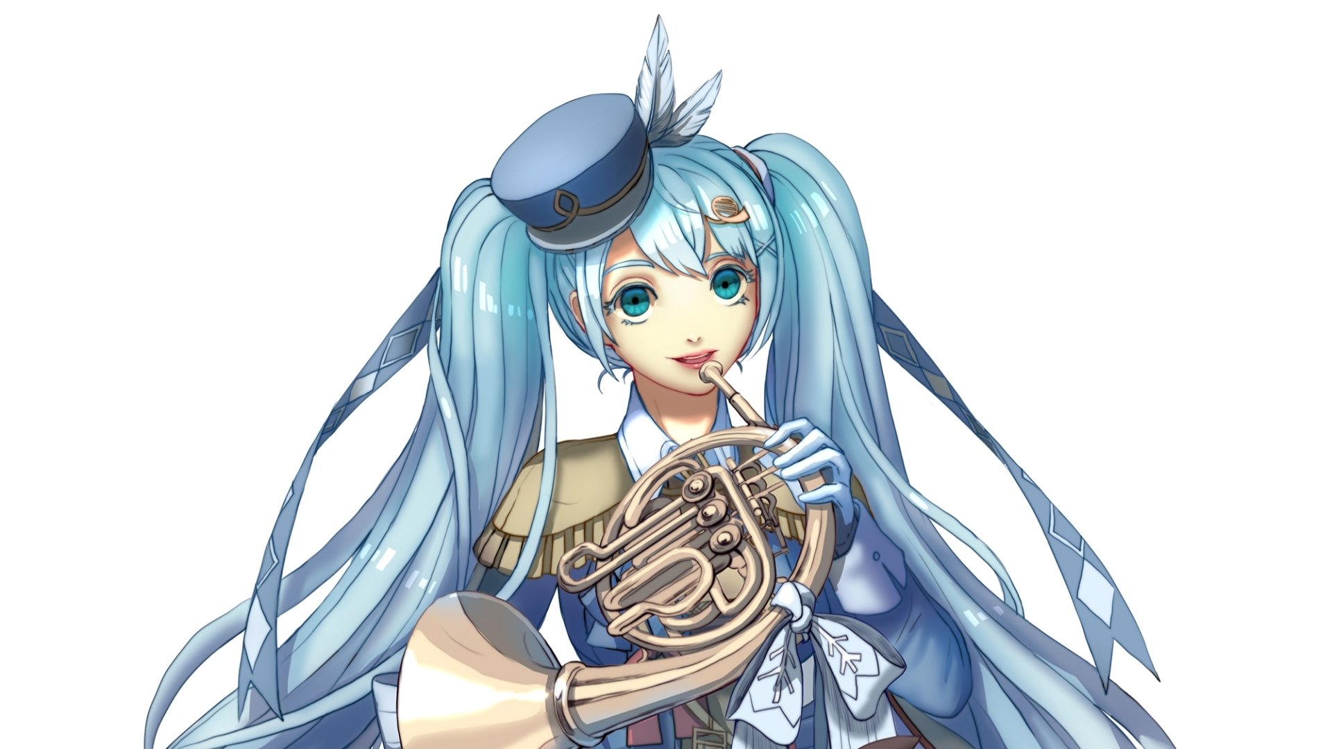Download Blue Hair Aqua Eyes Face Hatsune Miku Anime Vocaloid HD ...