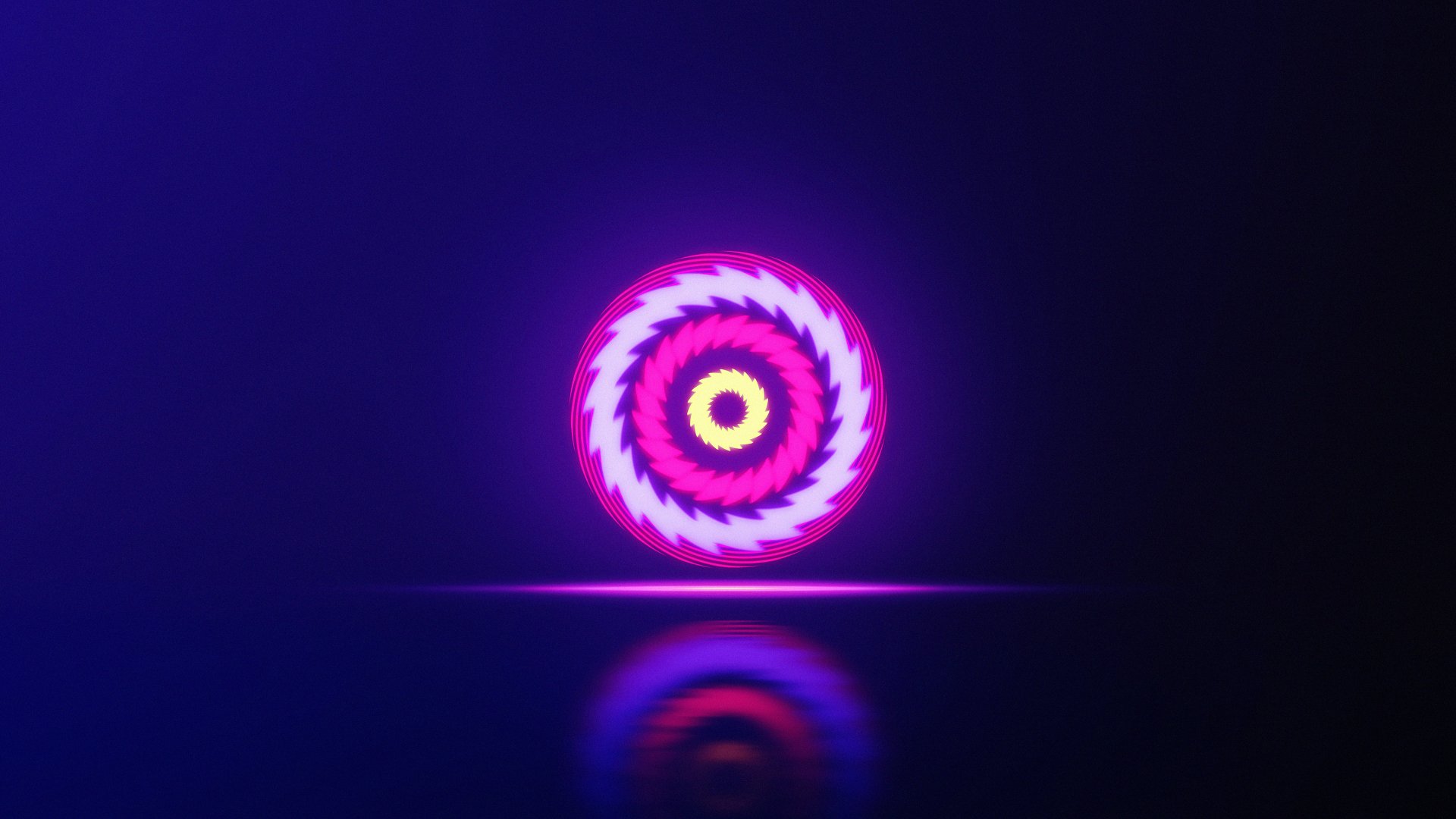 Download Colorful Neon Reflection Abstract Circle 4k Ultra HD Wallpaper