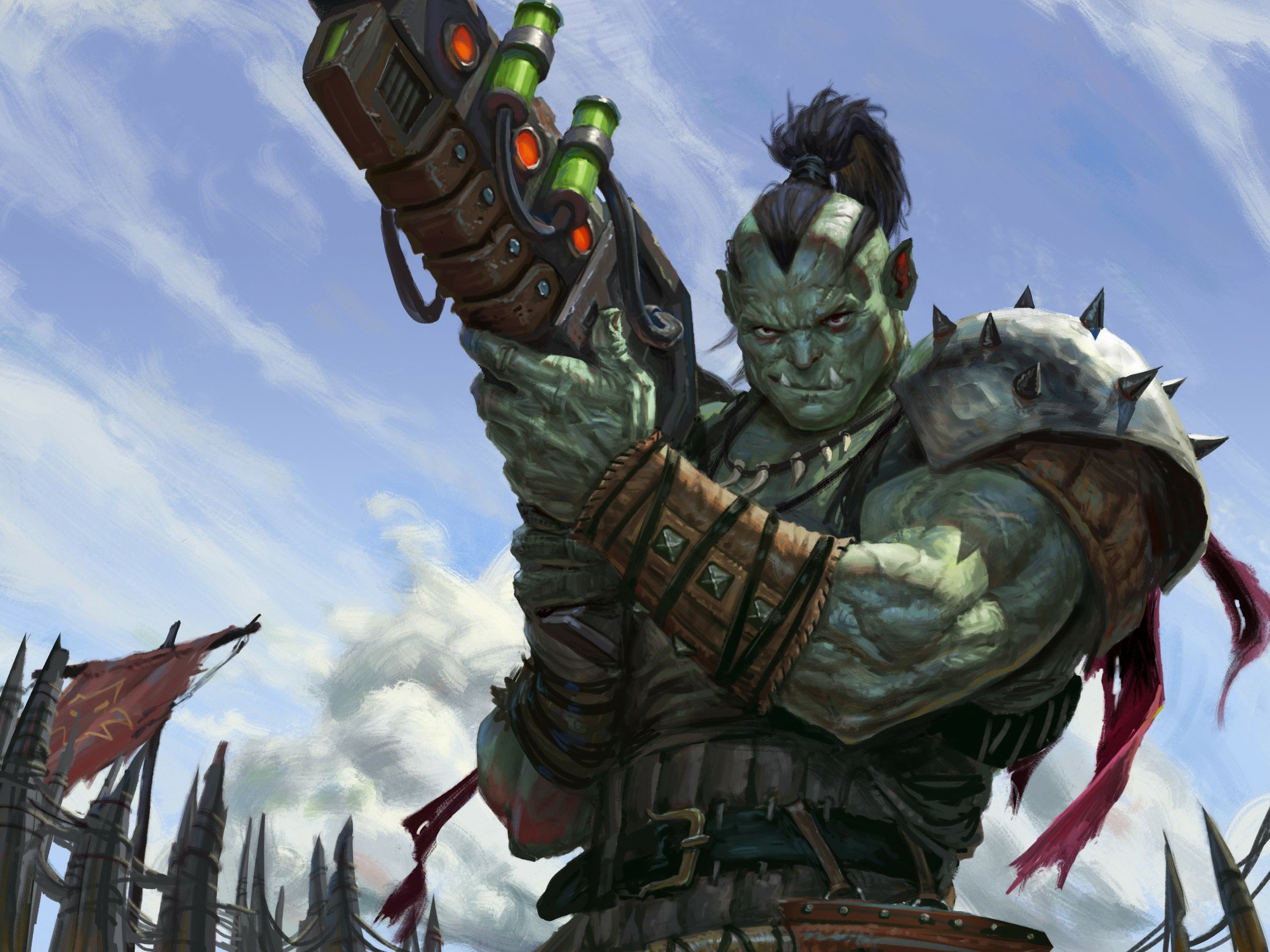 Download Weapon Warrior Fantasy Orc Fantasy Warrior HD Wallpaper by ...