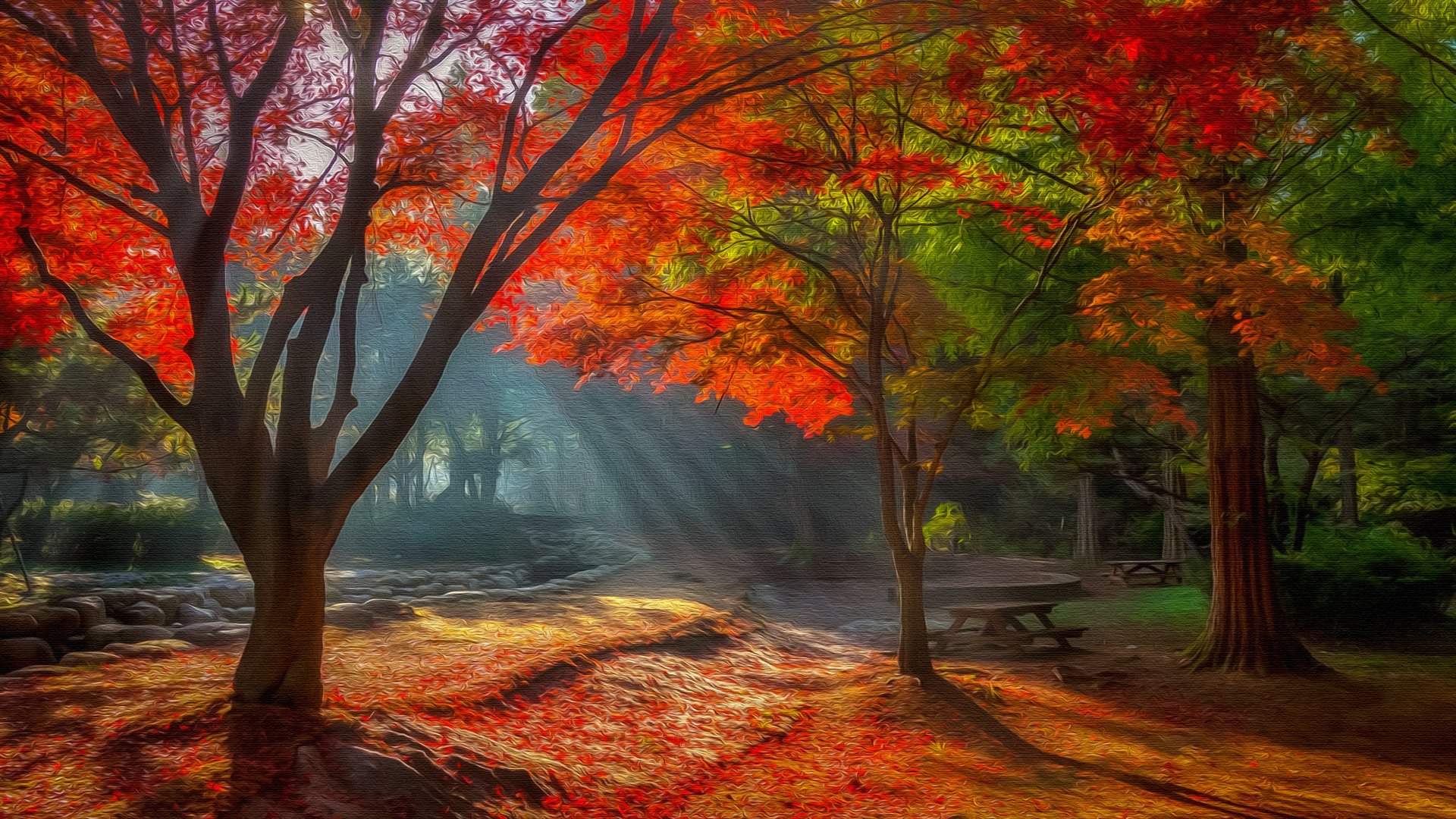 Autumn Majesty: 4K Ultra HD Fall Trees in Nature's Embrace