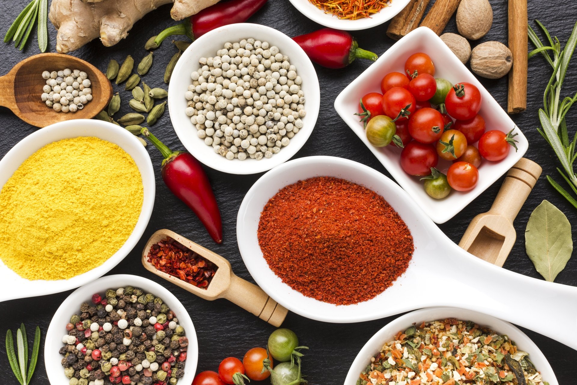 Download Still Life Spices Tomato Cinnamon Pepper Food Herbs And Spices ...