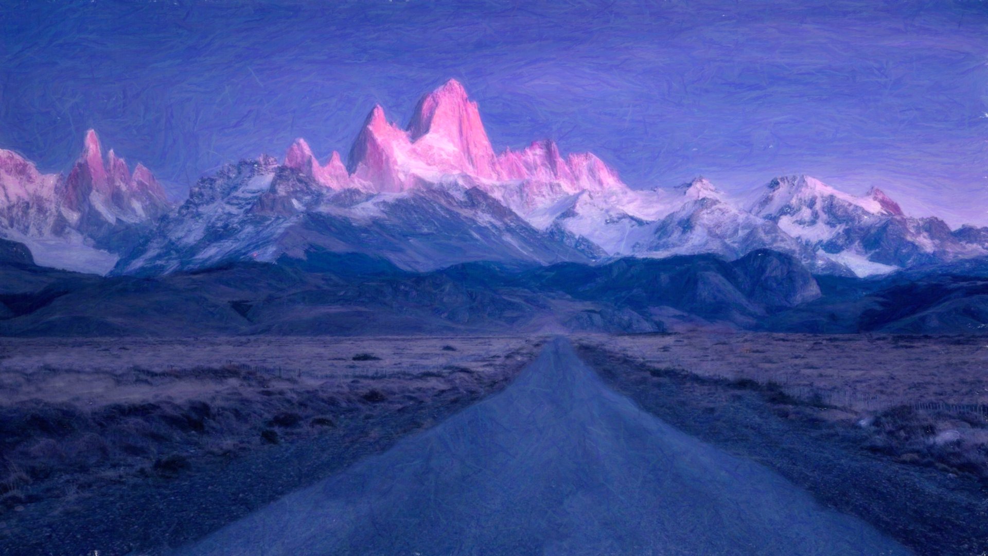Mountain Road - Pastel on Parchment by Manufan63 | 3840x2160 ...