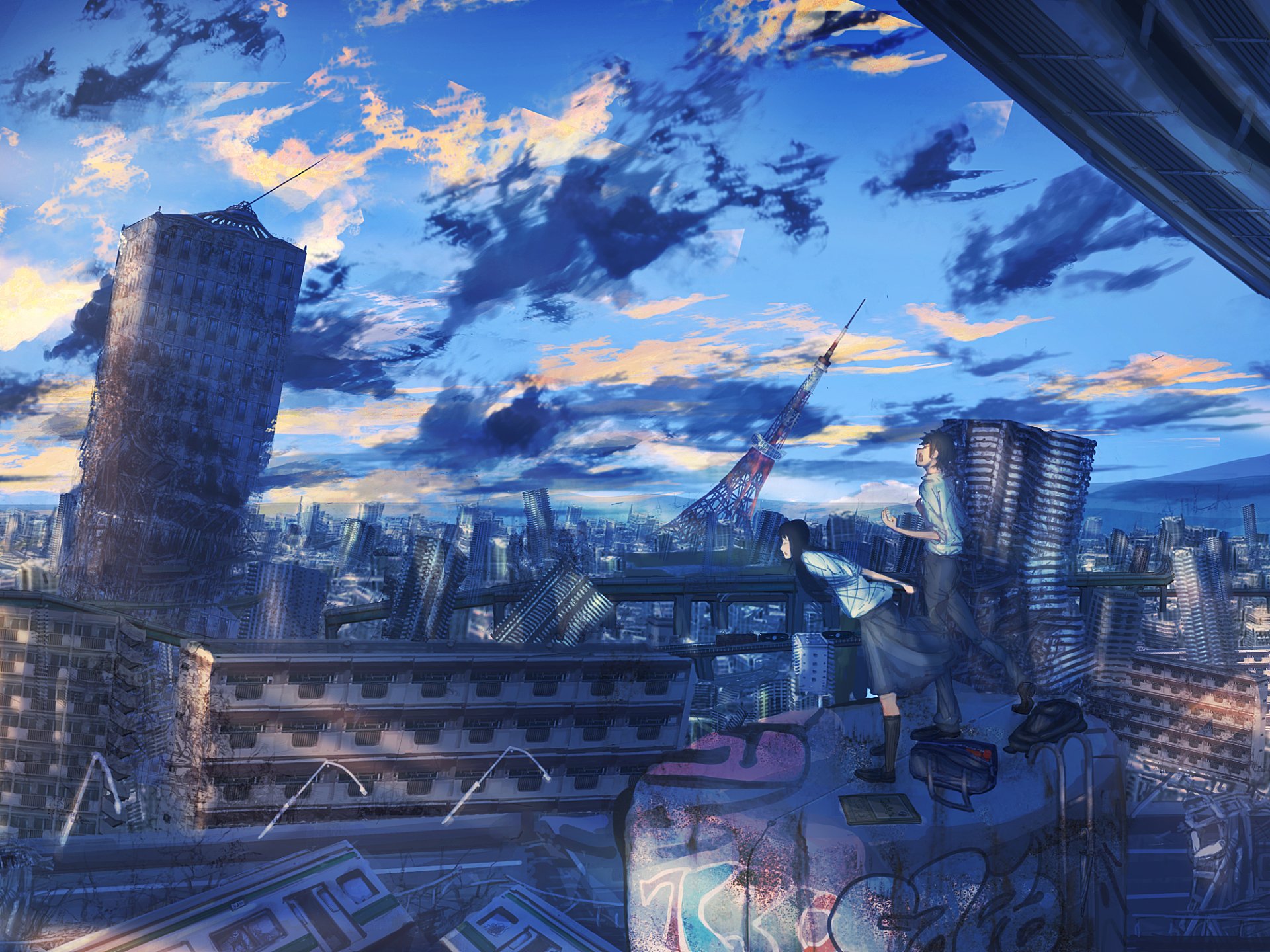 Download Anime Post Apocalyptic HD Wallpaper by ナコモ