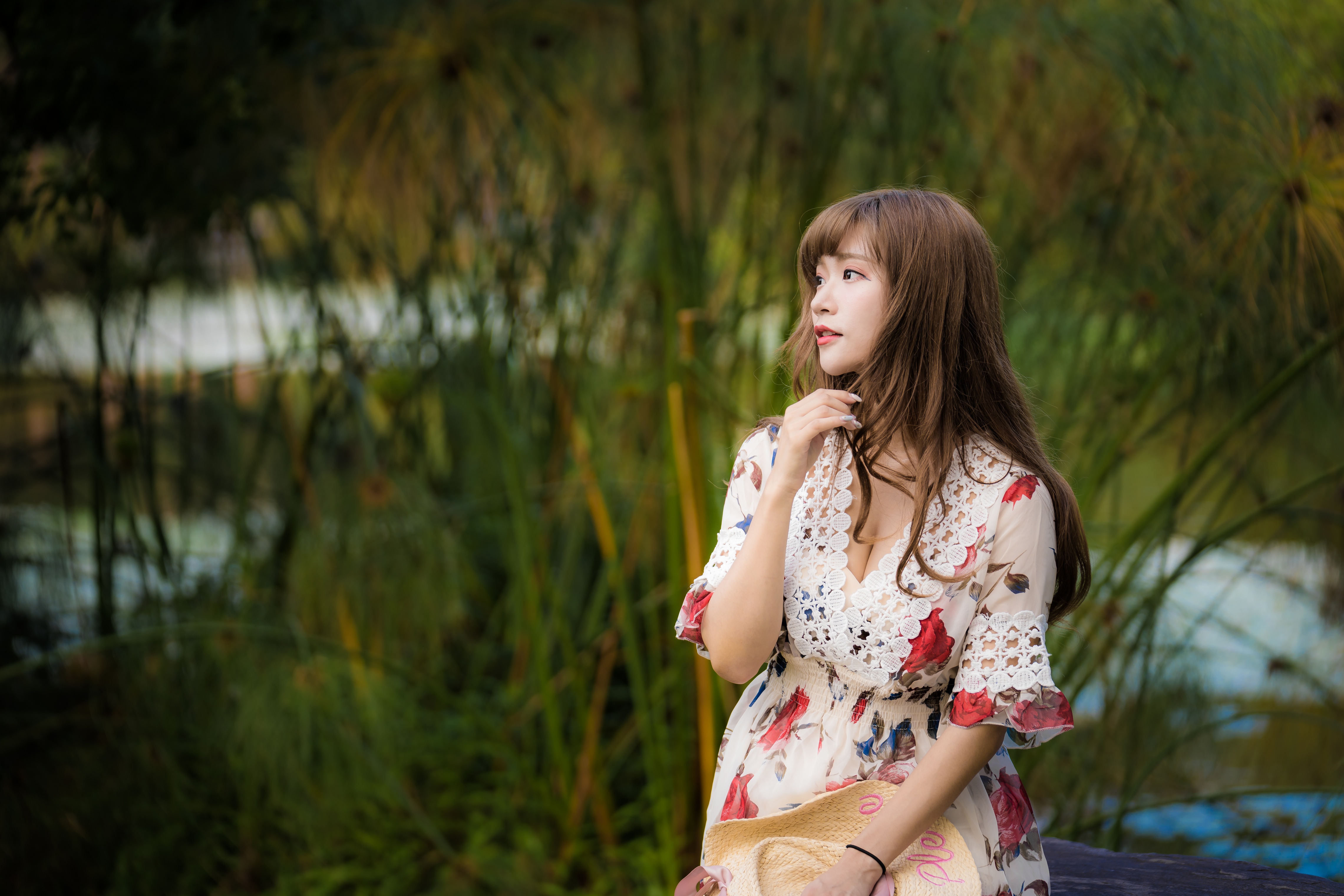 Download Brunette Depth Of Field Model Dress Woman Asian 4k Ultra Hd
