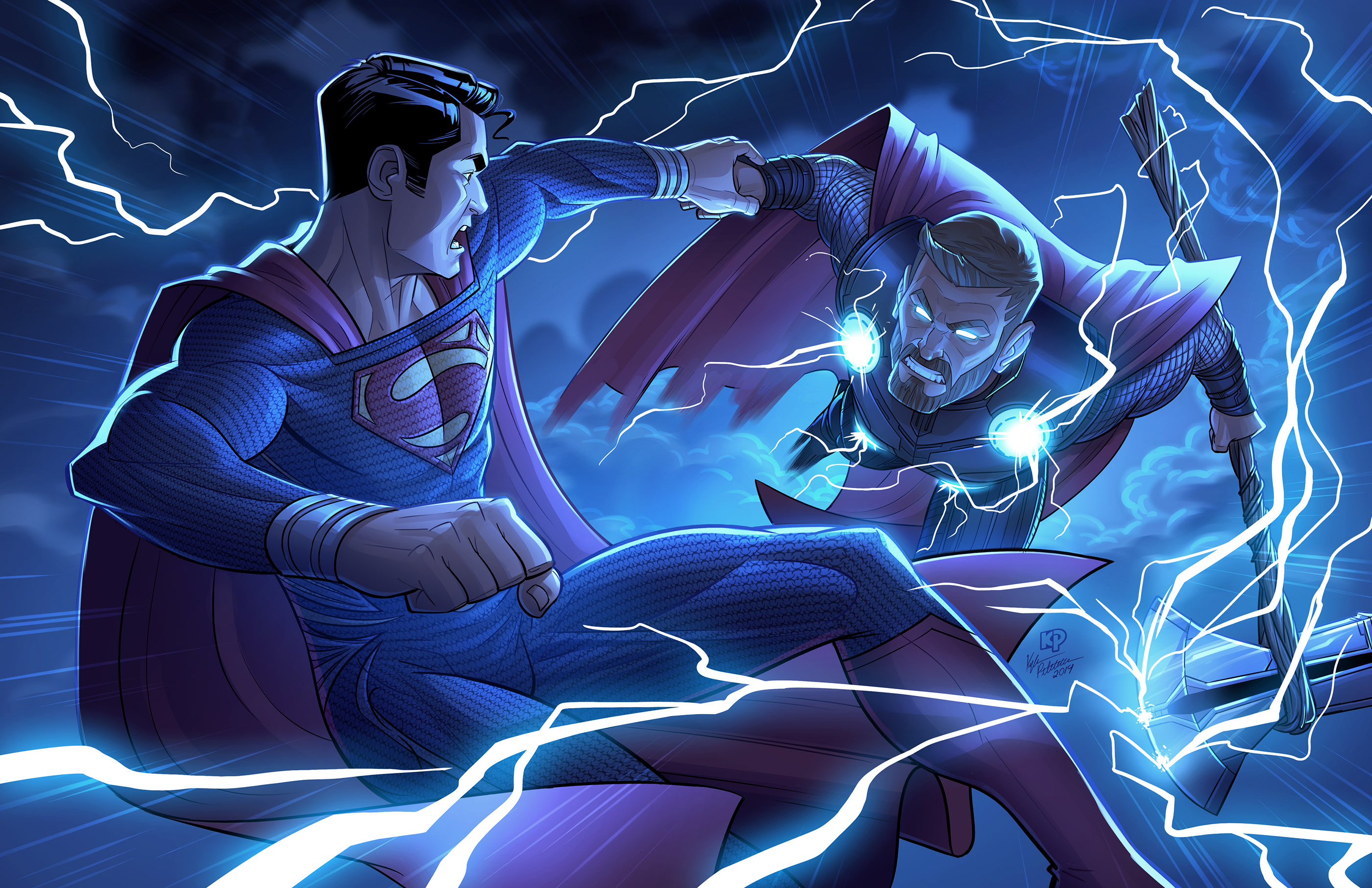 Download Thor Superman DC Comics Comic Crossover HD Wallpaper by Kyle ...