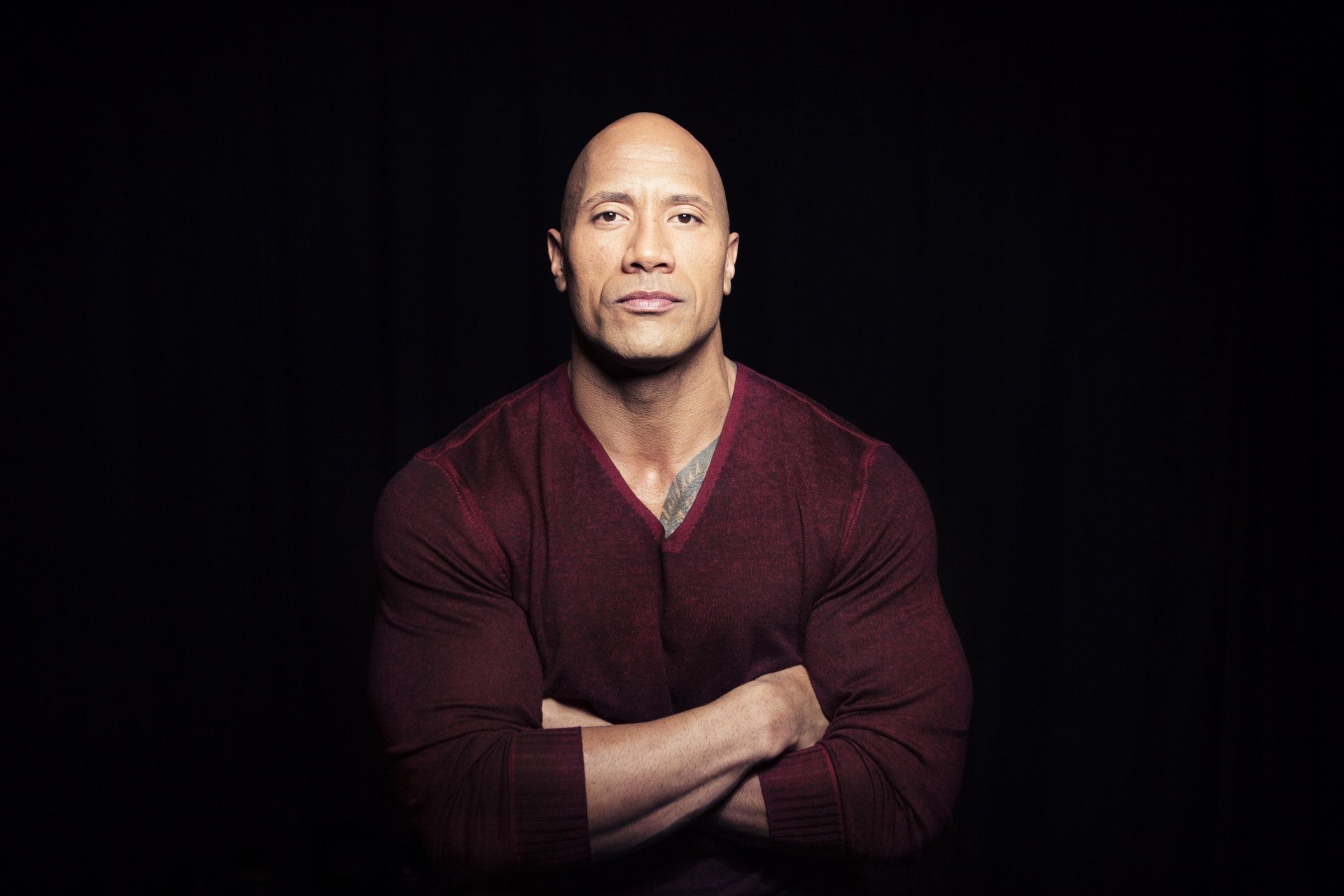 Download American Actor Celebrity Dwayne Johnson HD Wallpaper