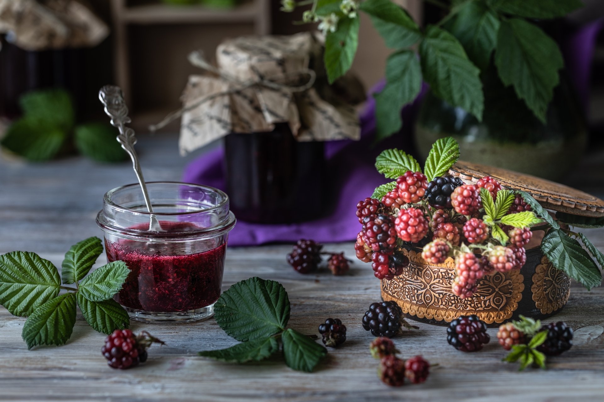 Download Still Life Blackberry Berry Food Jam 4k Ultra HD Wallpaper ...