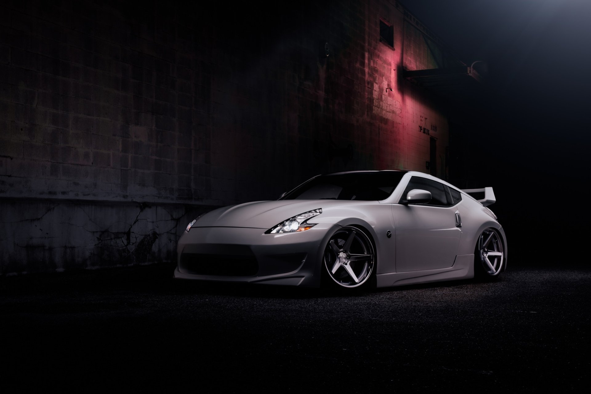 Download White Car Car Nissan Vehicle Nissan 370Z HD Wallpaper