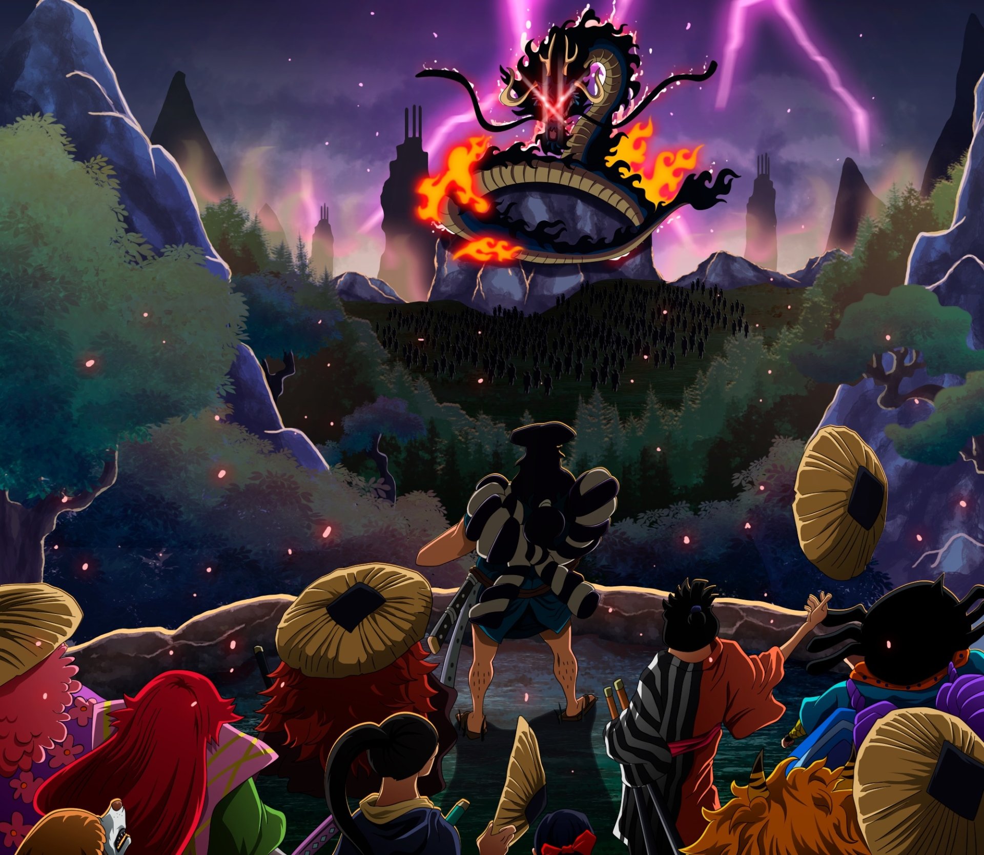One Piece Anime HD Wallpaper — Onigashima: Flames Over Wano by ...