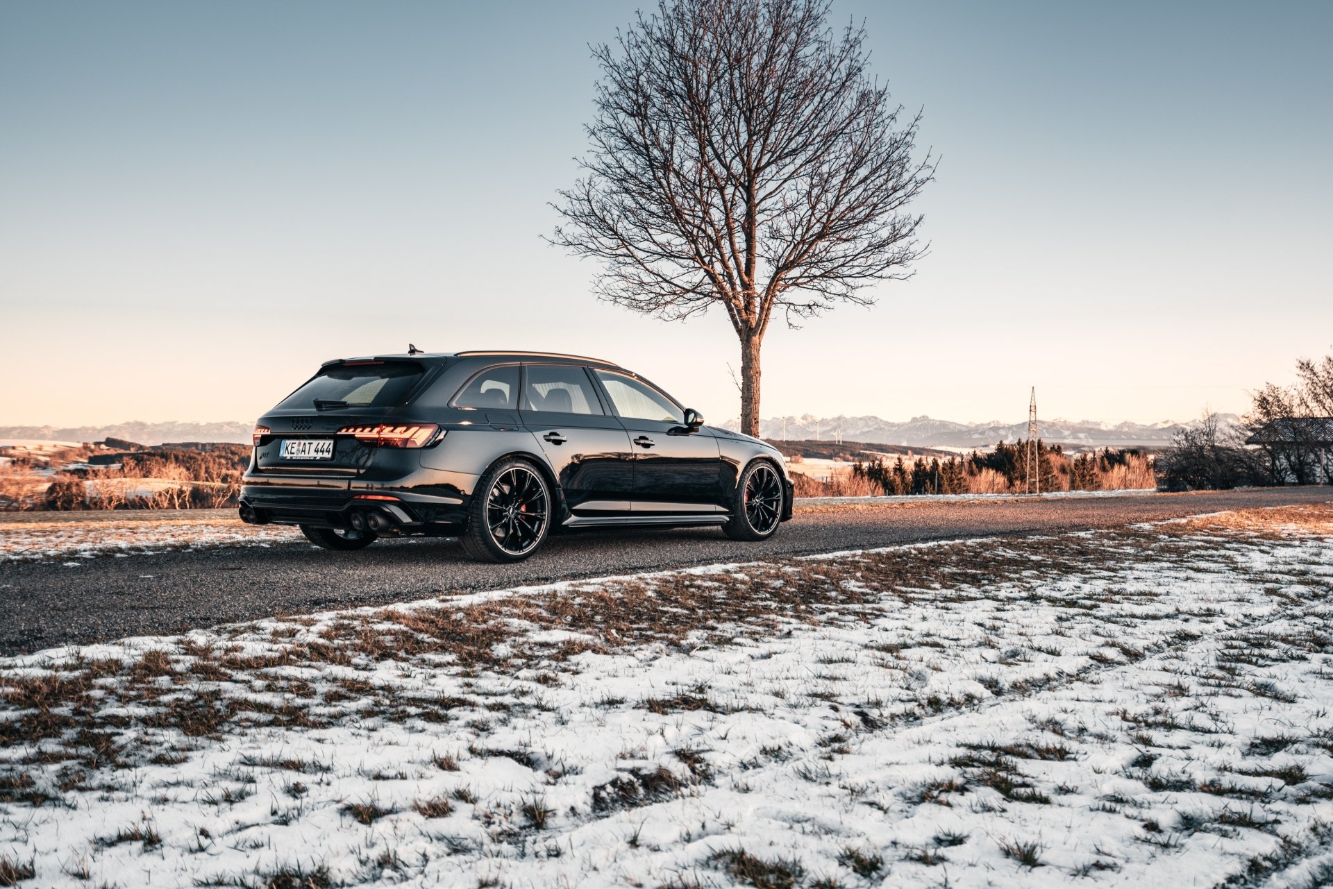 Download Black Car Car Audi Vehicle Audi RS4 HD Wallpaper