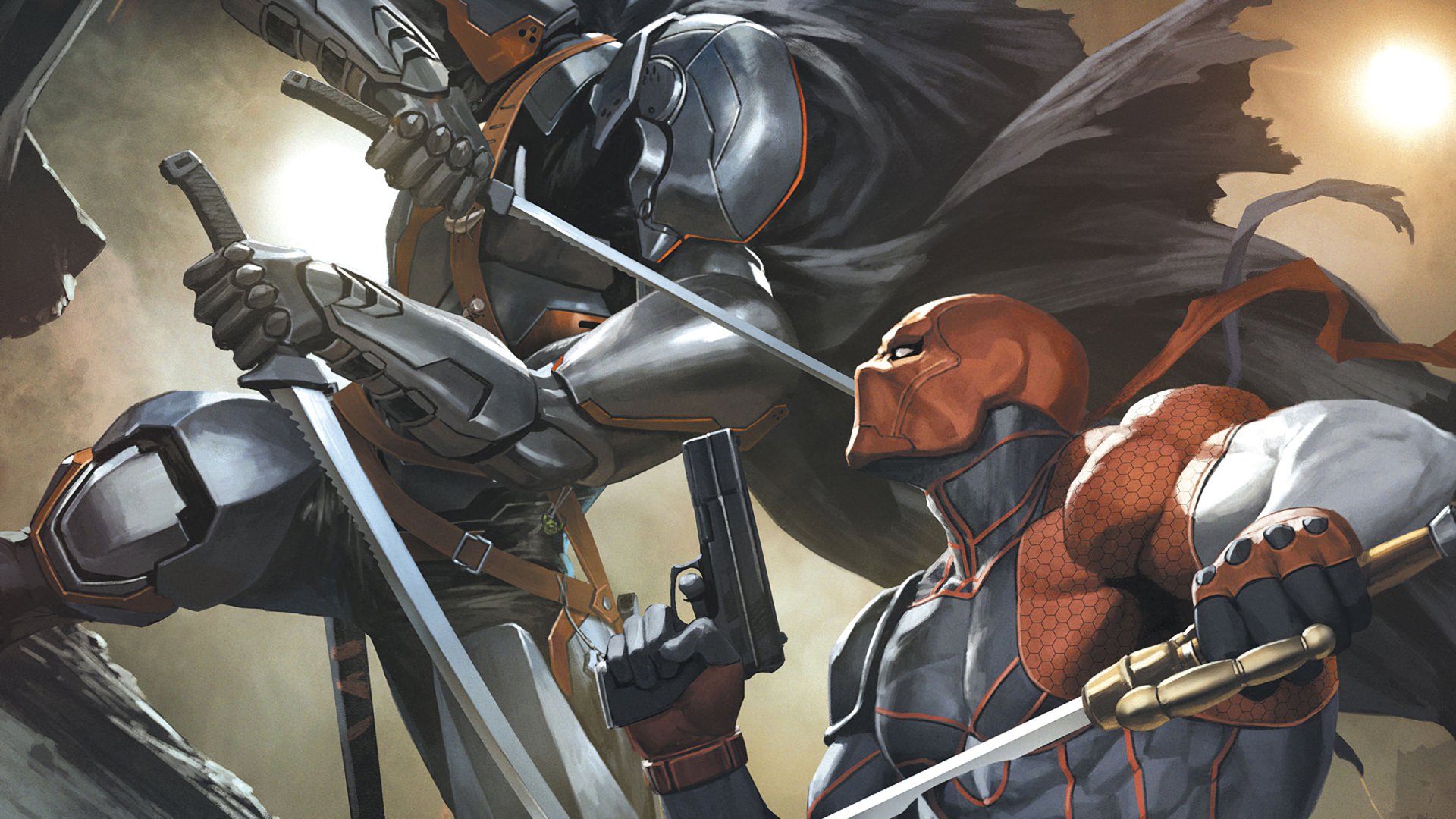 Deathstroke vs Batman: Epic DC Comics HD Wallpaper Clash