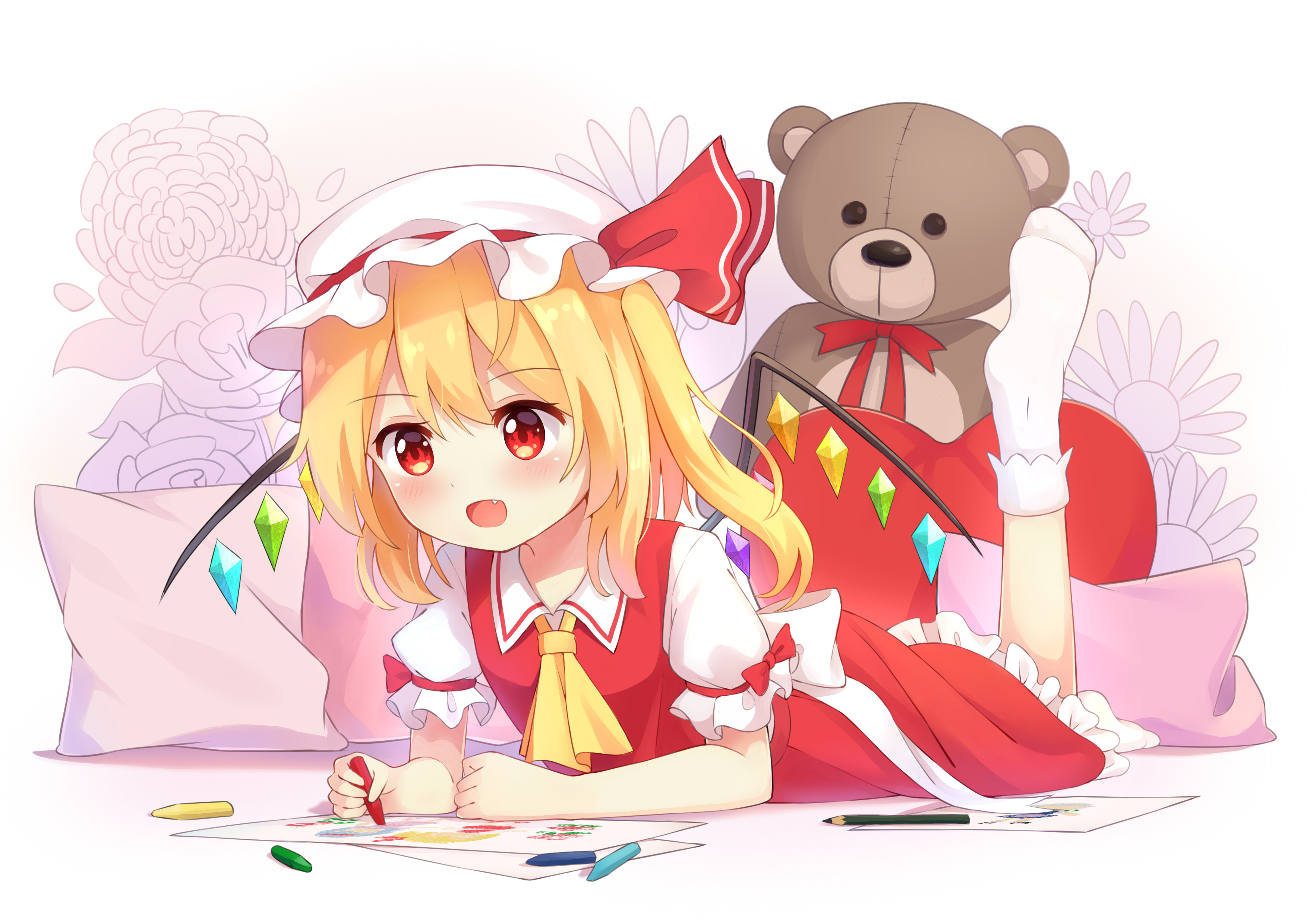 Download Flandre Scarlet Anime Touhou HD Wallpaper by Yaruwashi