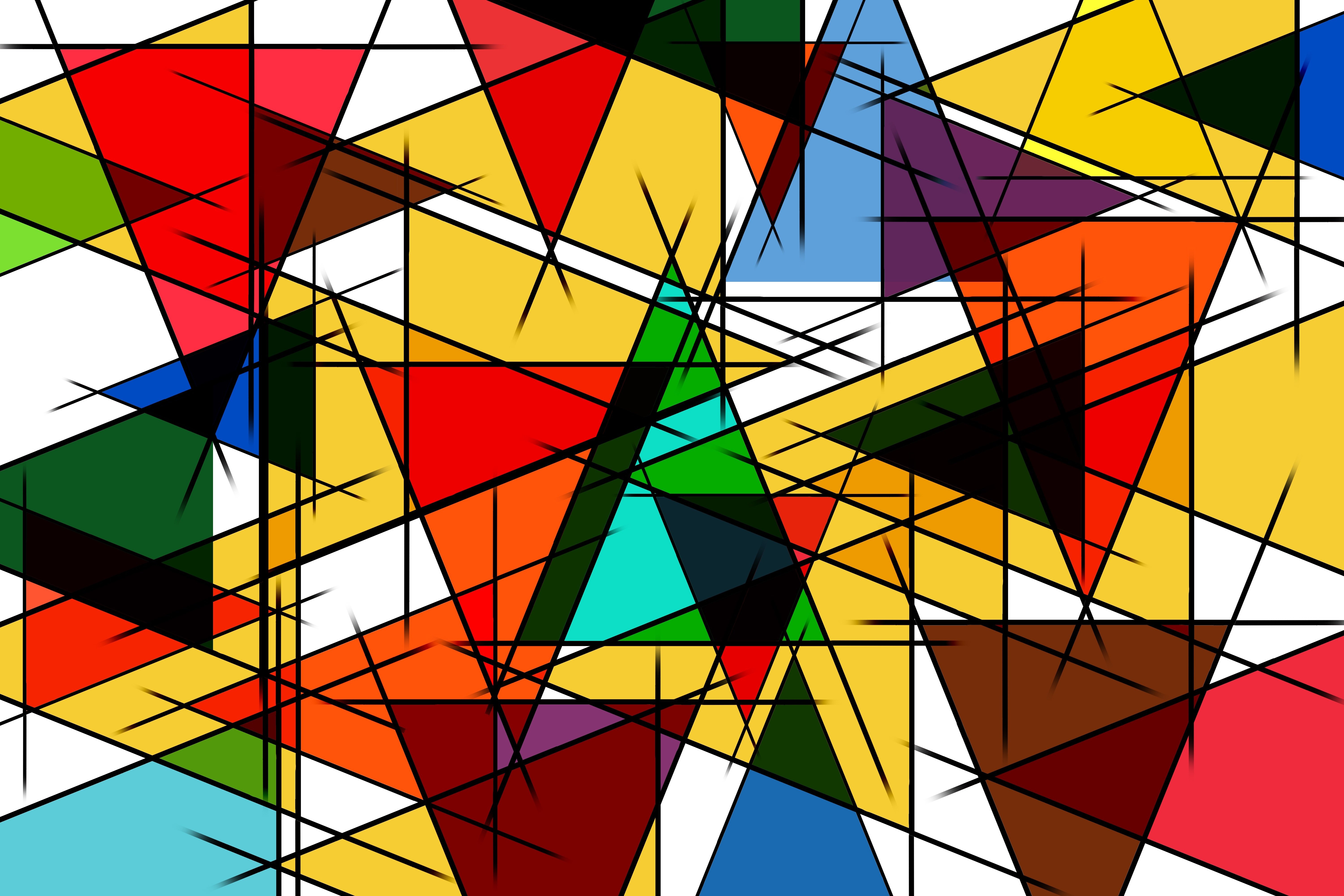 Download Colorful Colors Abstract Triangle 4k Ultra HD Wallpaper