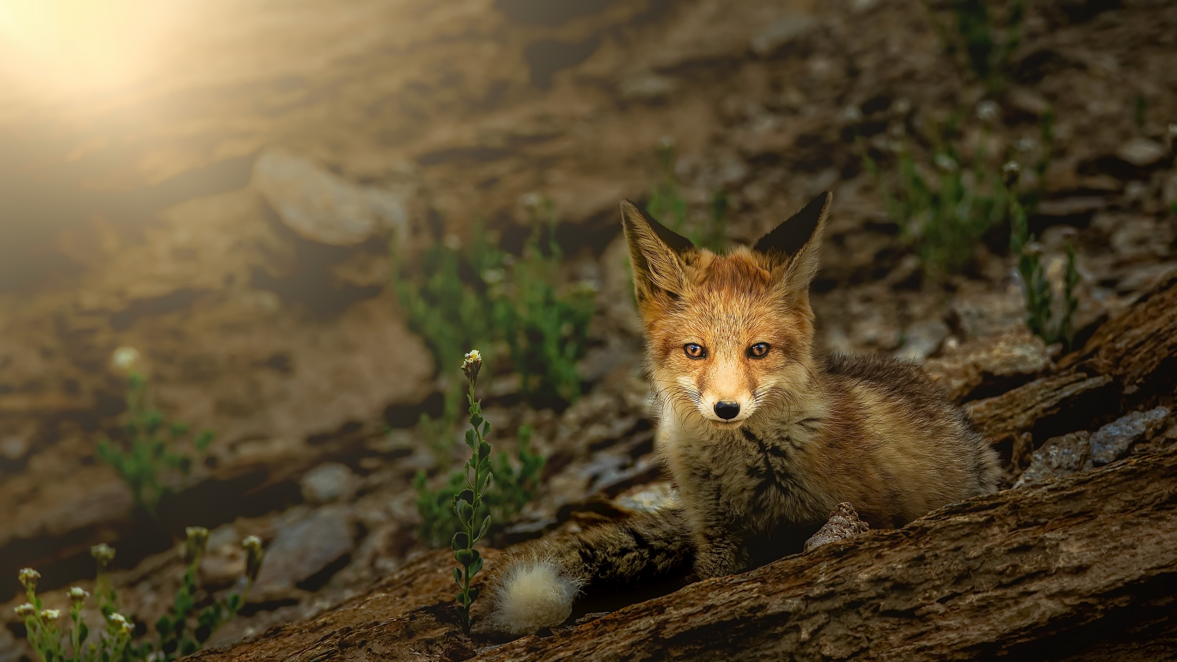 Download Cub Baby Animal Animal Fox 4k Ultra HD Wallpaper
