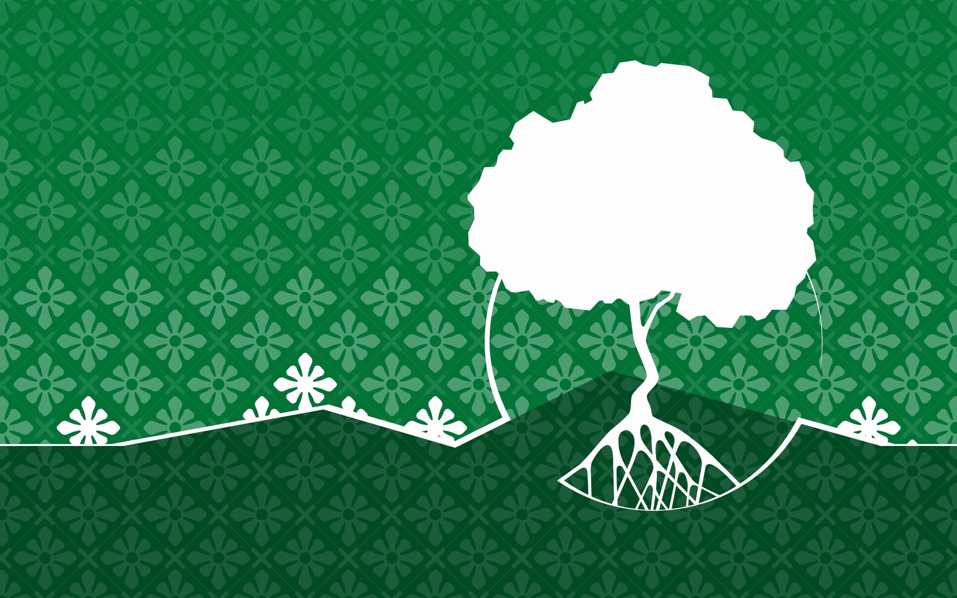 Download Pattern Green Artistic Tree HD Wallpaper