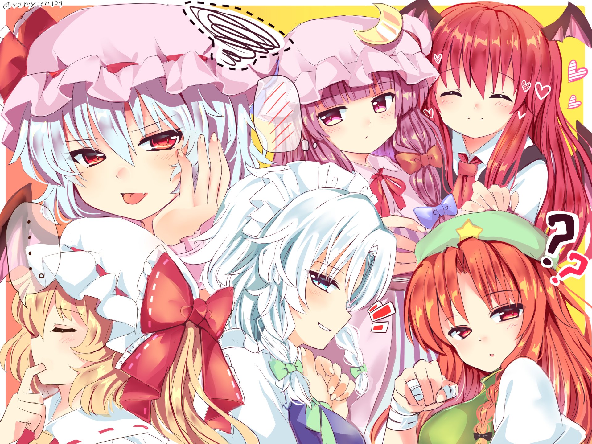 Download Hong Meiling Sakuya Izayoi Patchouli Knowledge Koakuma (Touhou) Flandre Scarlet Remilia ...