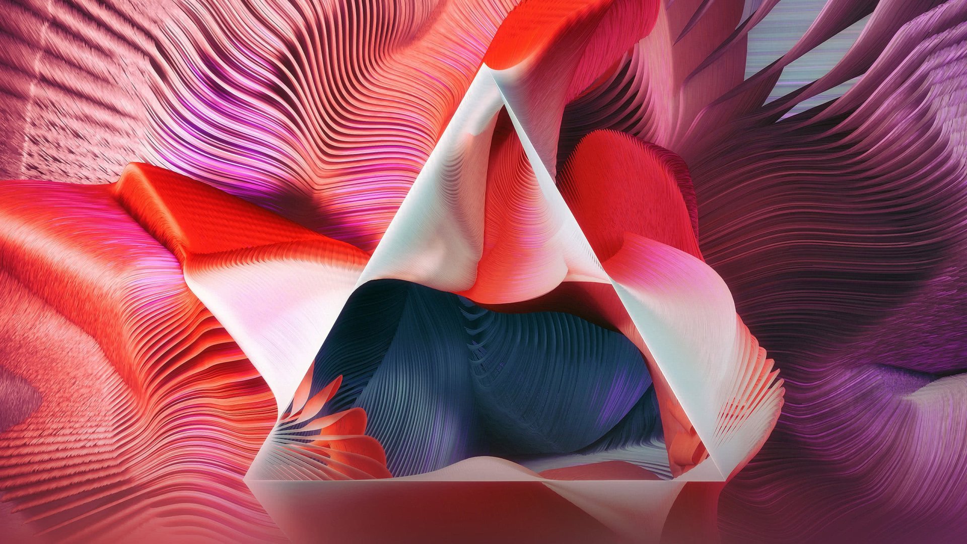 Download Triangle Colorful Swirl Spiral 3D Abstract Wave HD Wallpaper