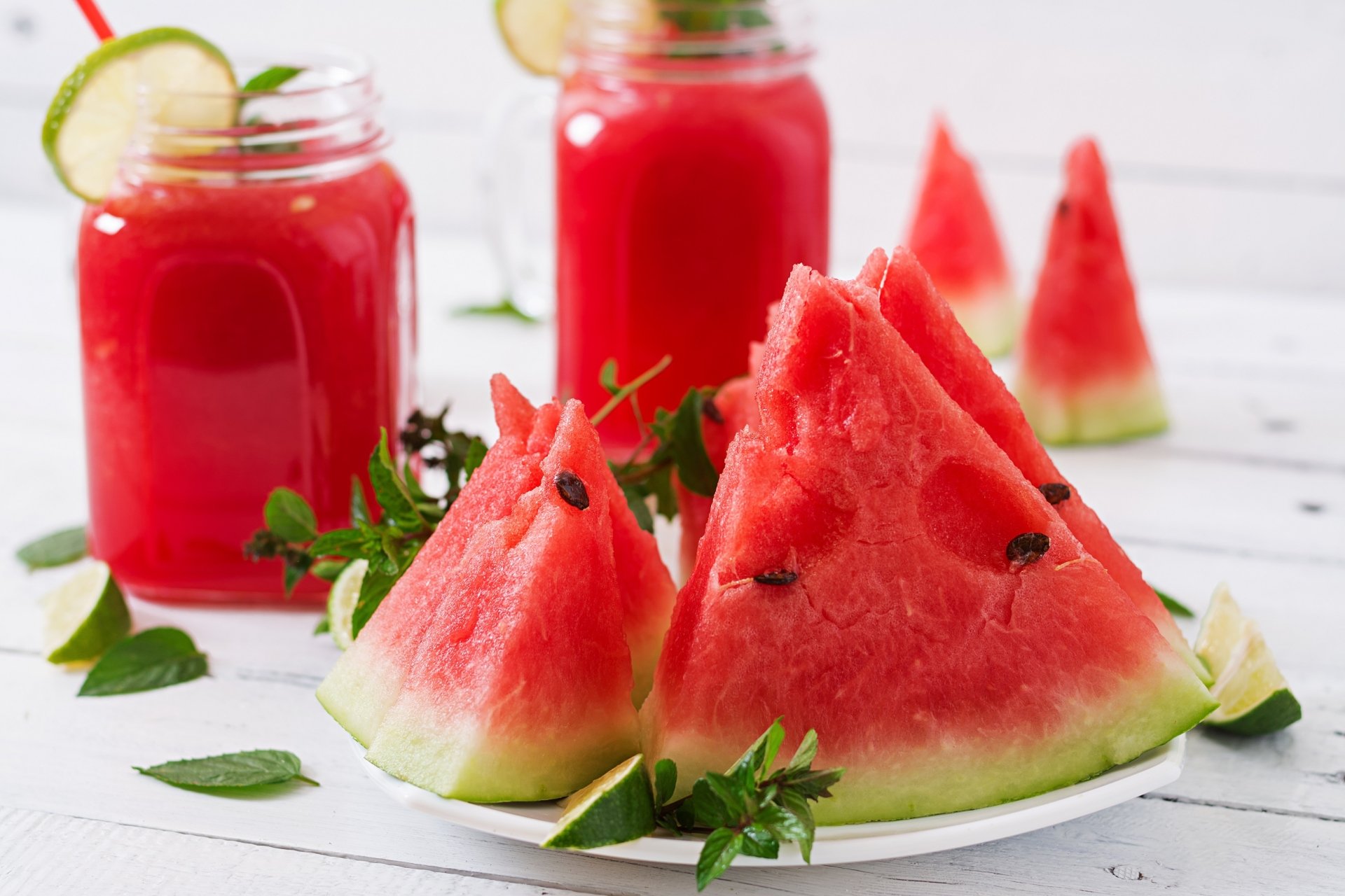 Download Fruit Smoothie Food Watermelon HD Wallpaper