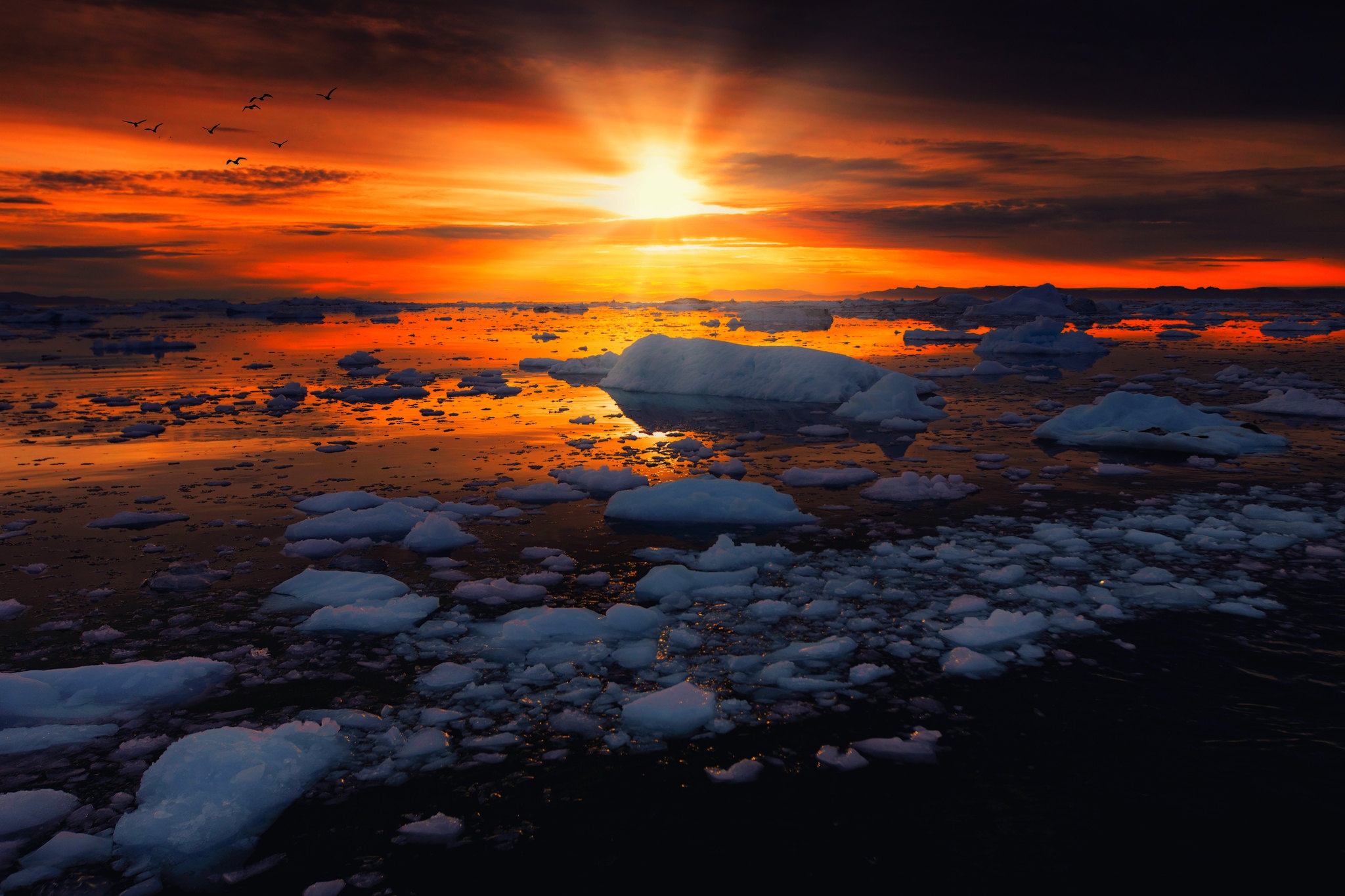 Red Iceberg Wallpaper