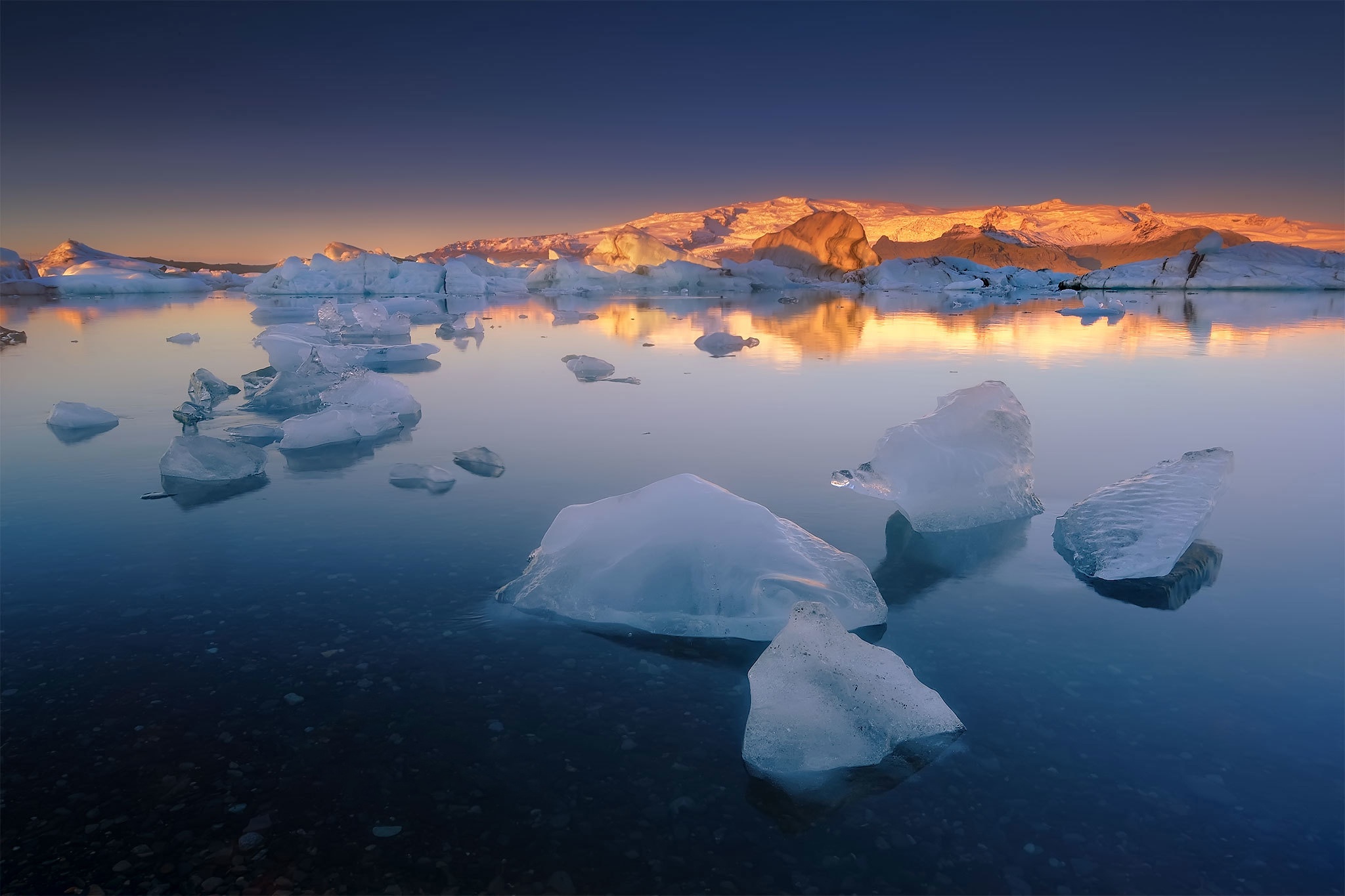Download Iceland Sea Nature Ice HD Wallpaper