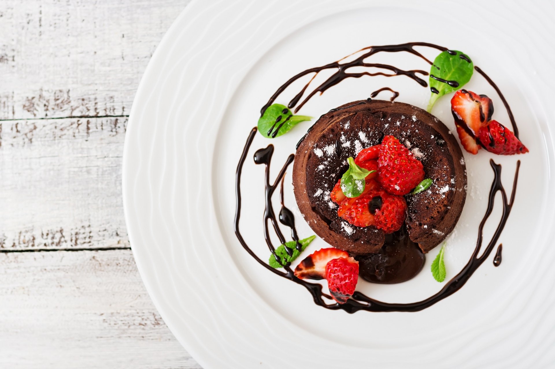 Download Cake Chocolate Berry Food Dessert HD Wallpaper