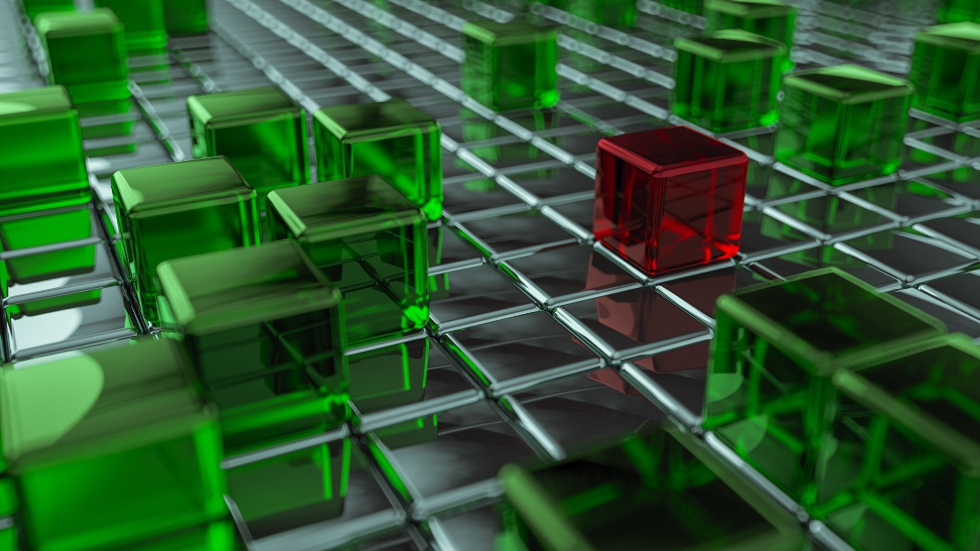 Download 3D Pattern Green Geometry Abstract Cube Abstract Green HD ...