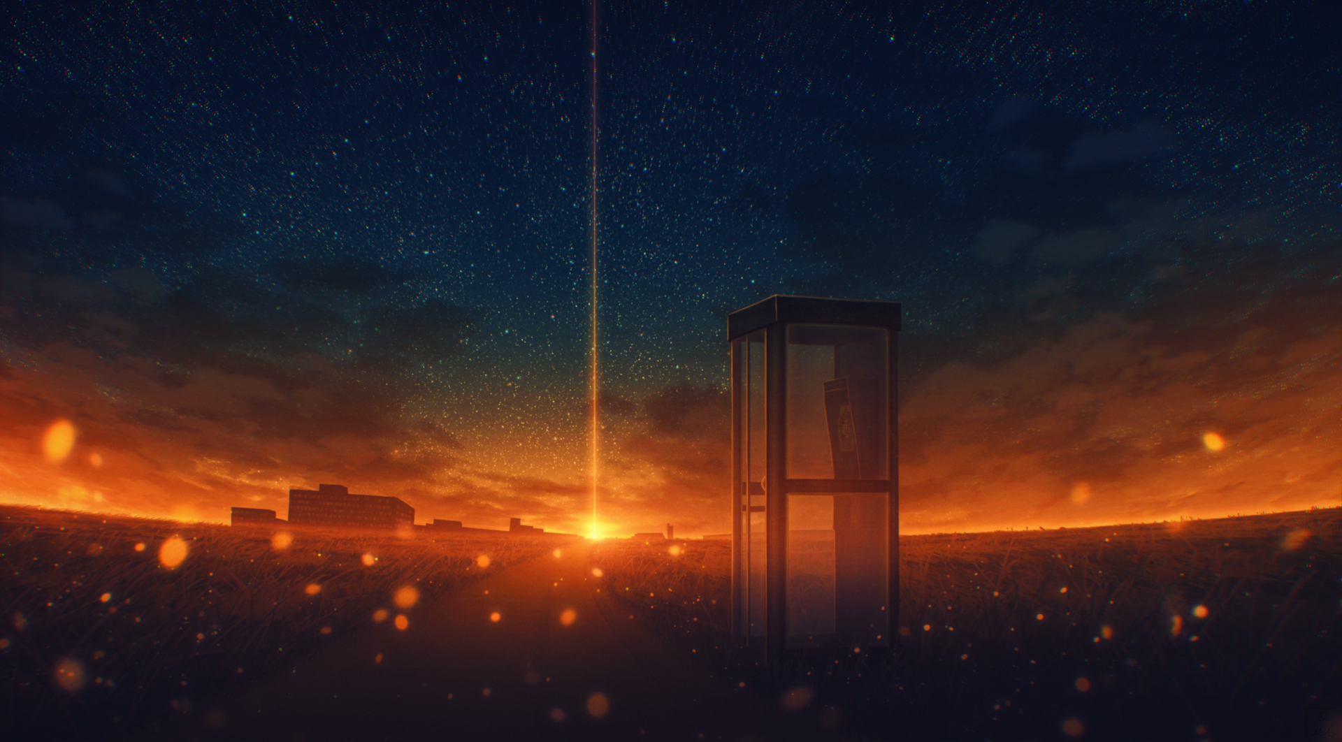 Download Milky Way Starry Sky Sky Anime Sunset Anime Sunset Sky Anime ...