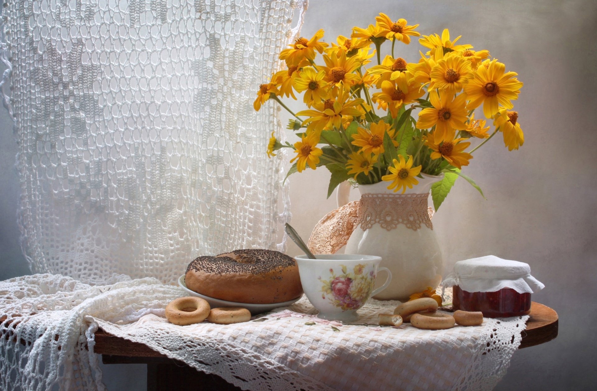 Download Yellow Flower Bagel Bouquet Photography Still Life HD ...