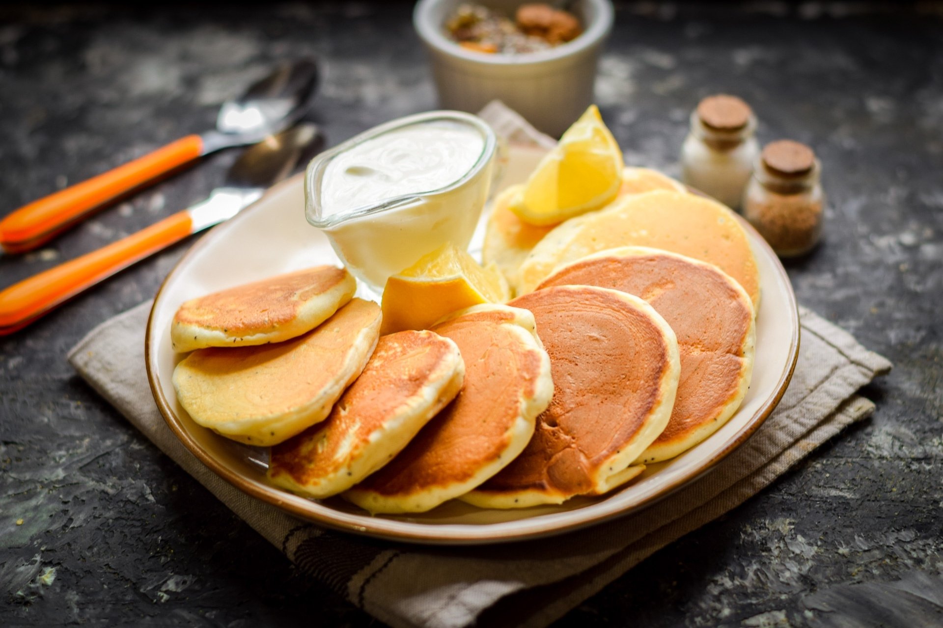 Download Still Life Breakfast Food Pancake HD Wallpaper | 1920x1280 ...