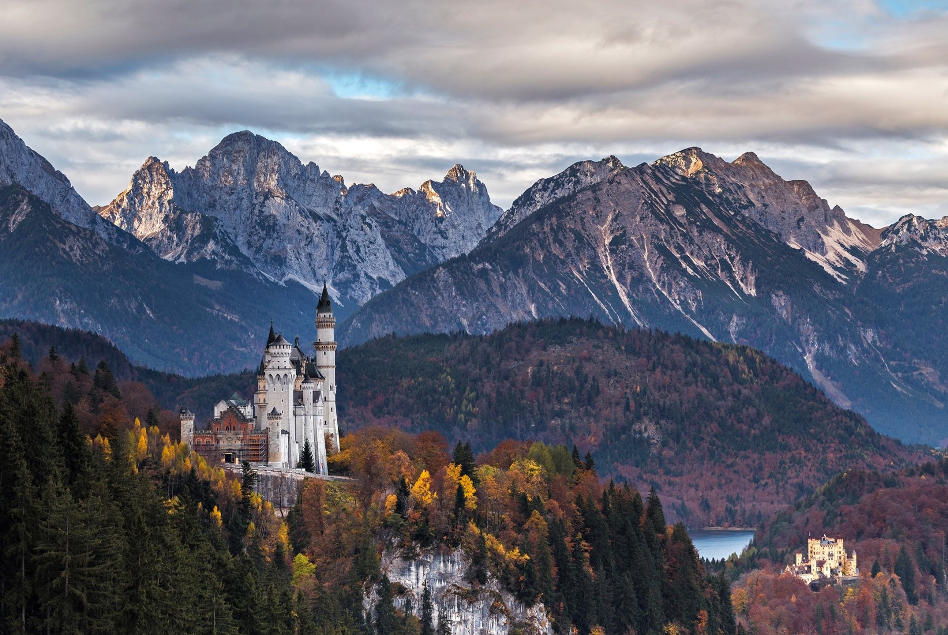 Download Alps Bavaria Germany Castle Mountain Fall Man Made ...