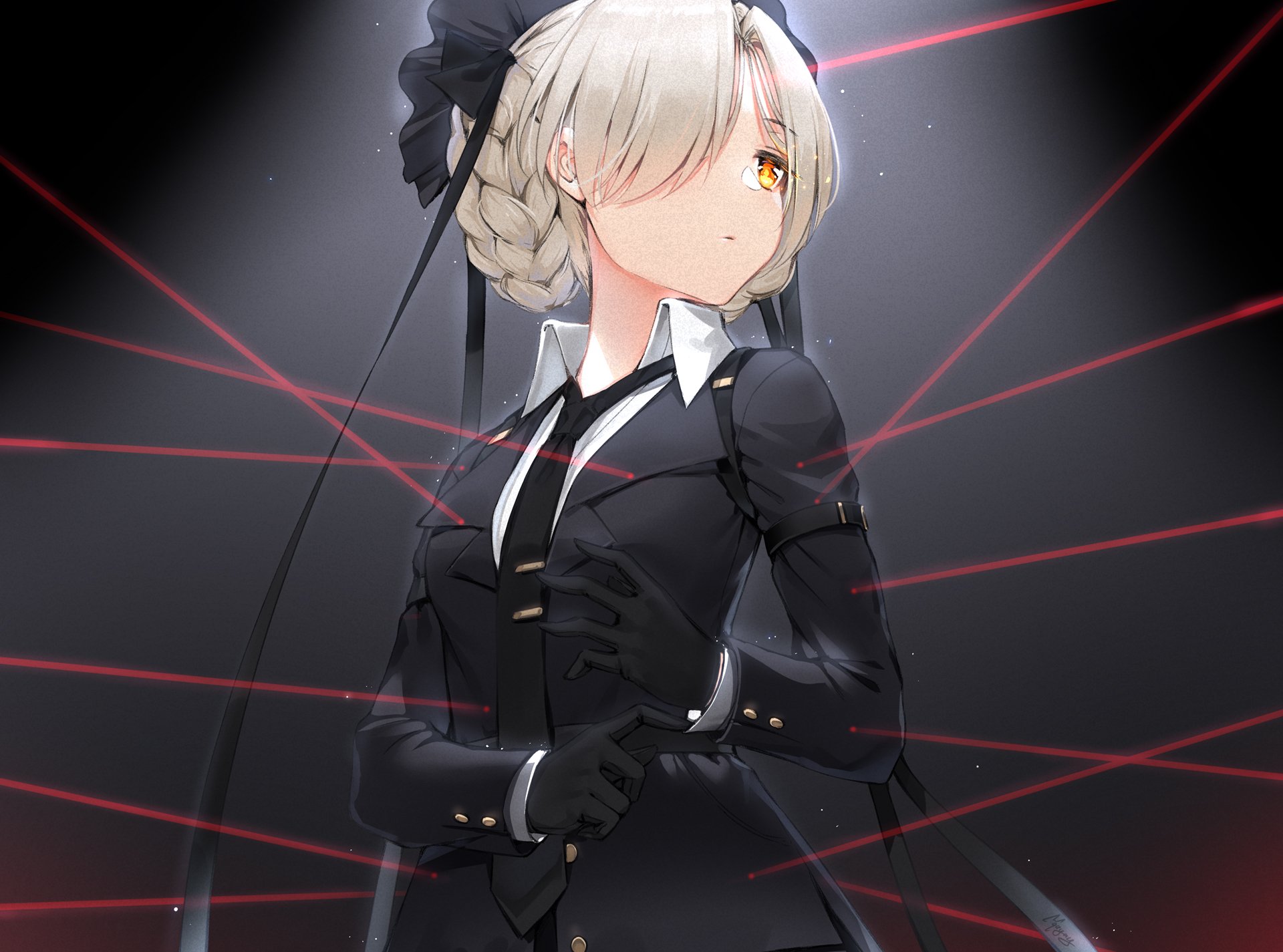 Download Uniform Yellow Eyes White Hair Sheffield (Azur Lane) Anime ...