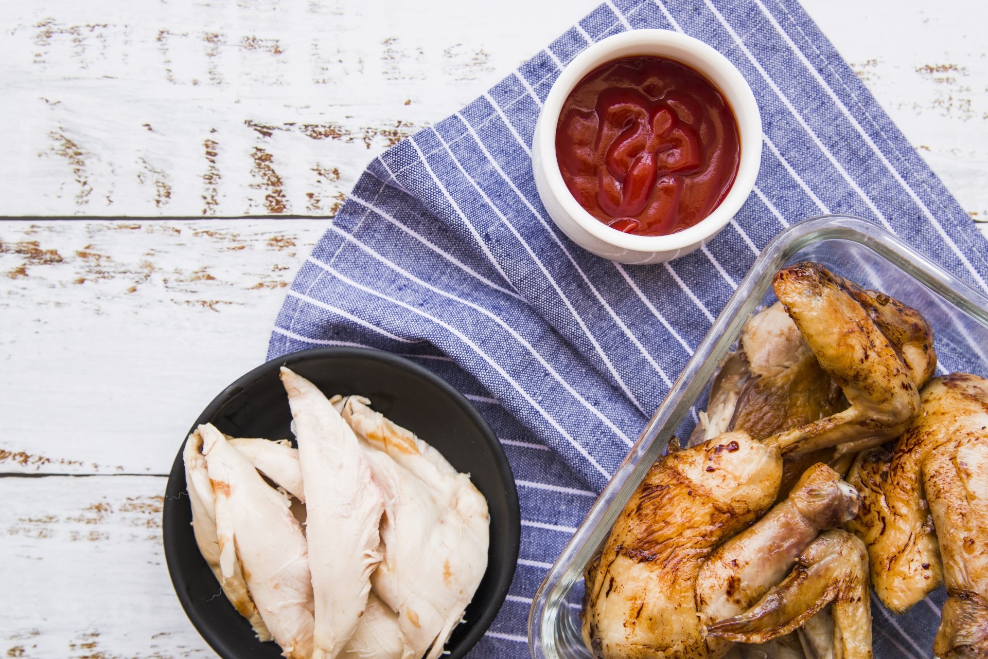 Download Ketchup Sauce Meat Food Chicken 4k Ultra HD Wallpaper