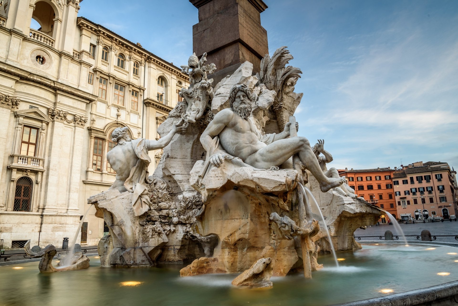 Download Fontana Dei Quattro Fiumi Piazza Navona Italy Rome Man Made