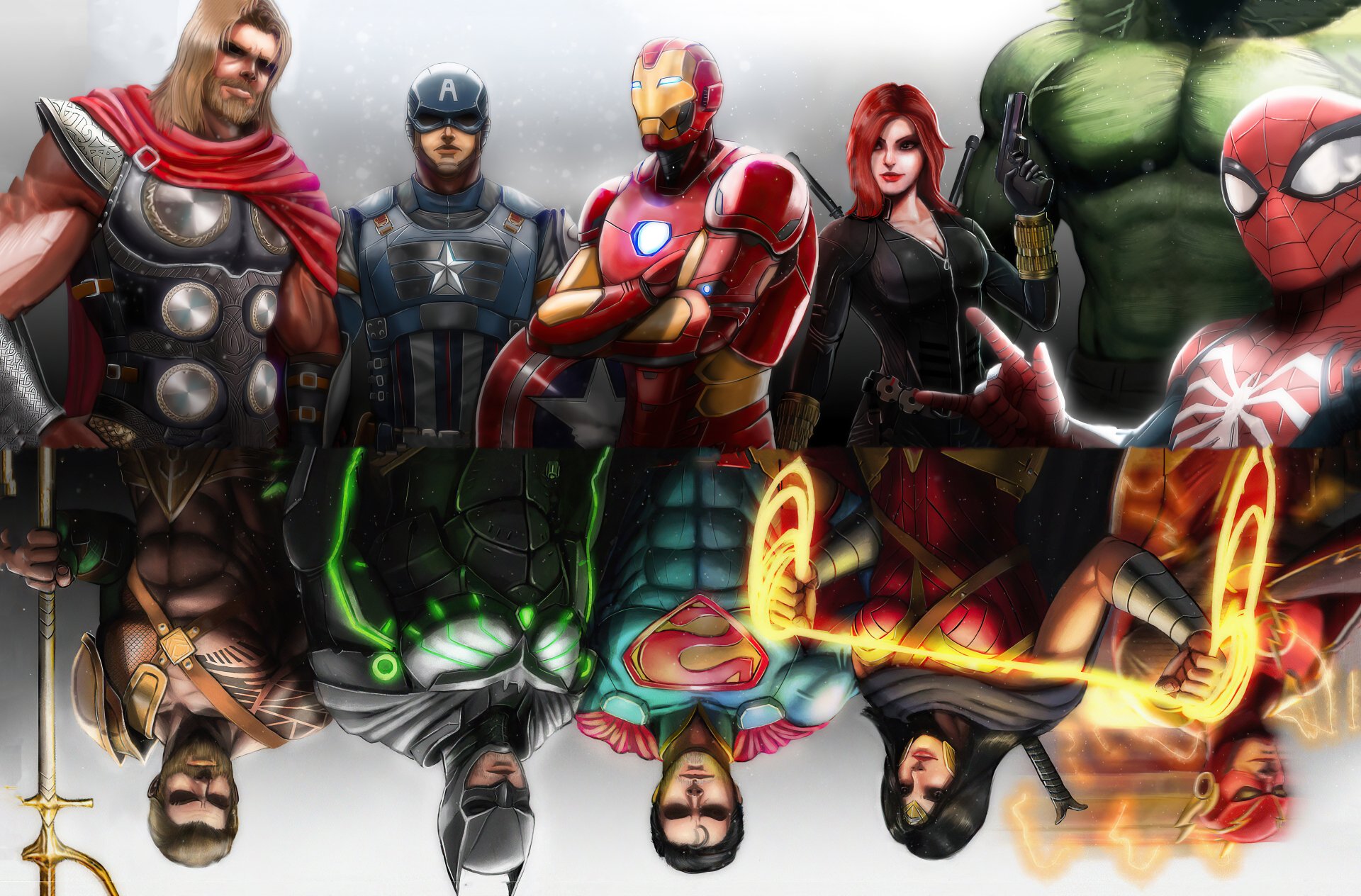 Ultimate Comic Crossover — 4K Ultra HD Superhero Wallpaper by Bao ...