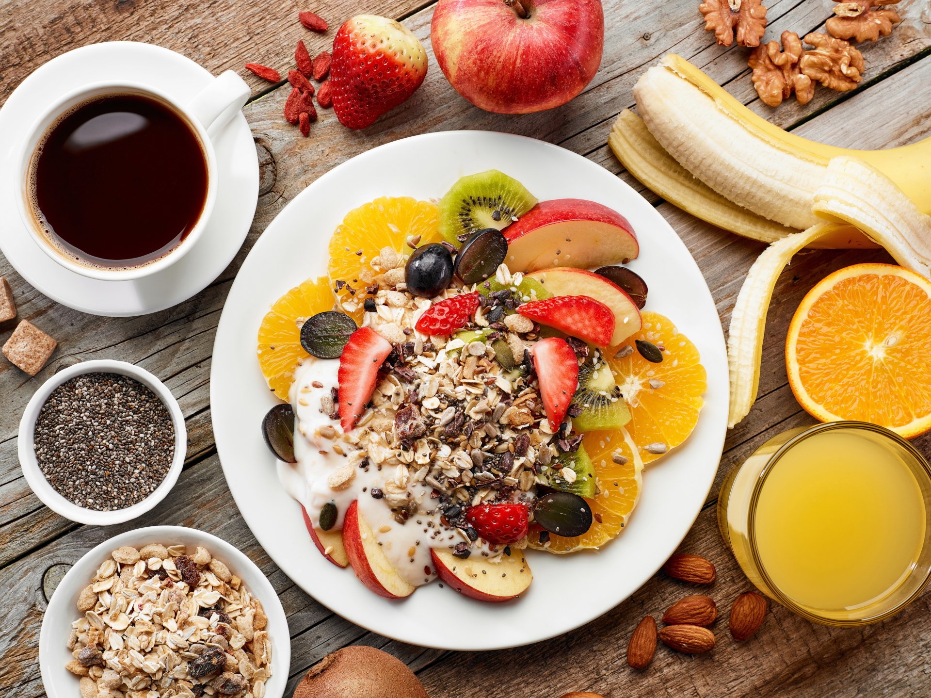 Download Fruit Coffee Food Breakfast 4k Ultra HD Wallpaper