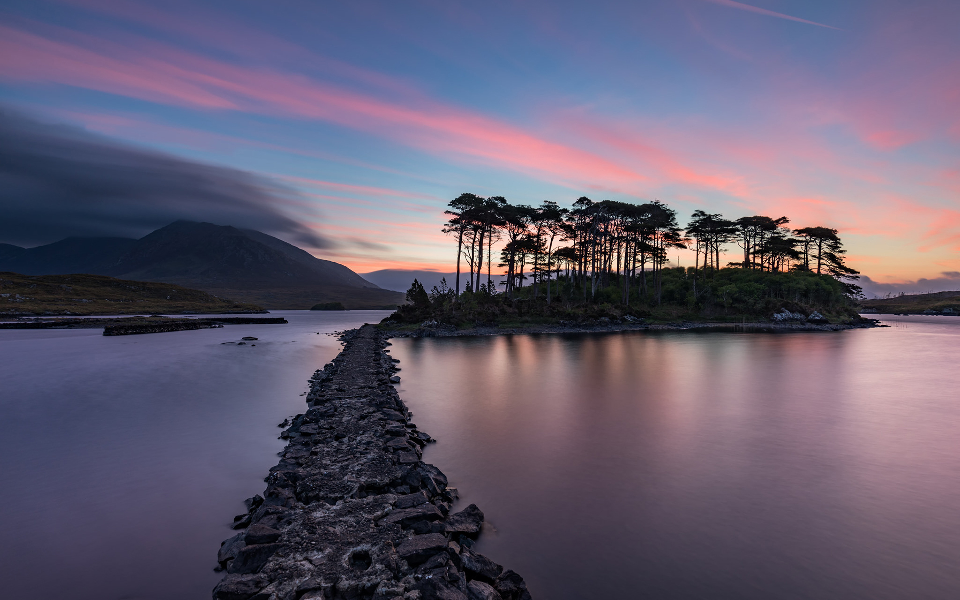 Download Island Sea Landscape Nature Sunset HD Wallpaper