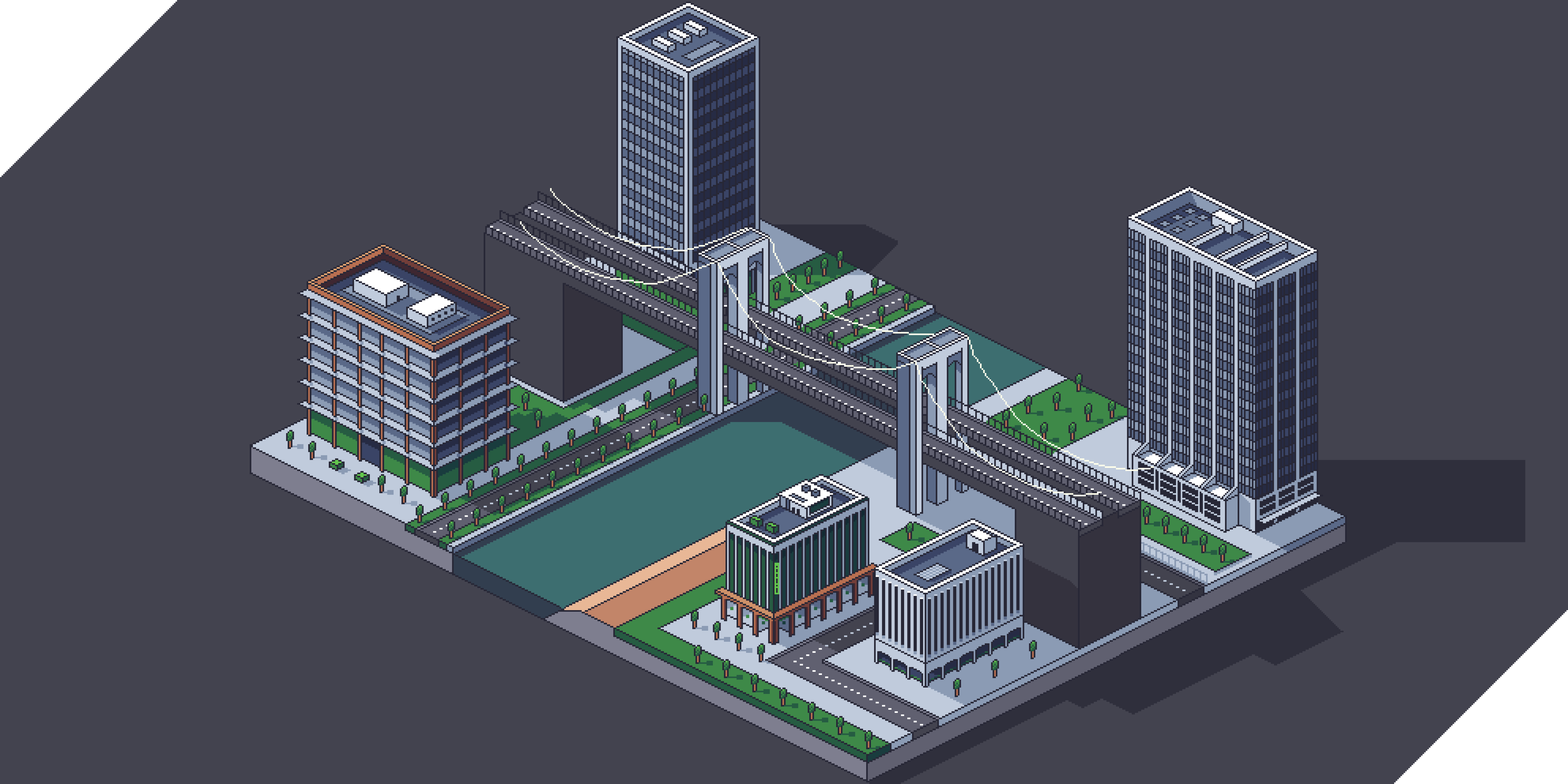 4K Artistic Pixel Cityscape – Ultra HD Urban Vibes