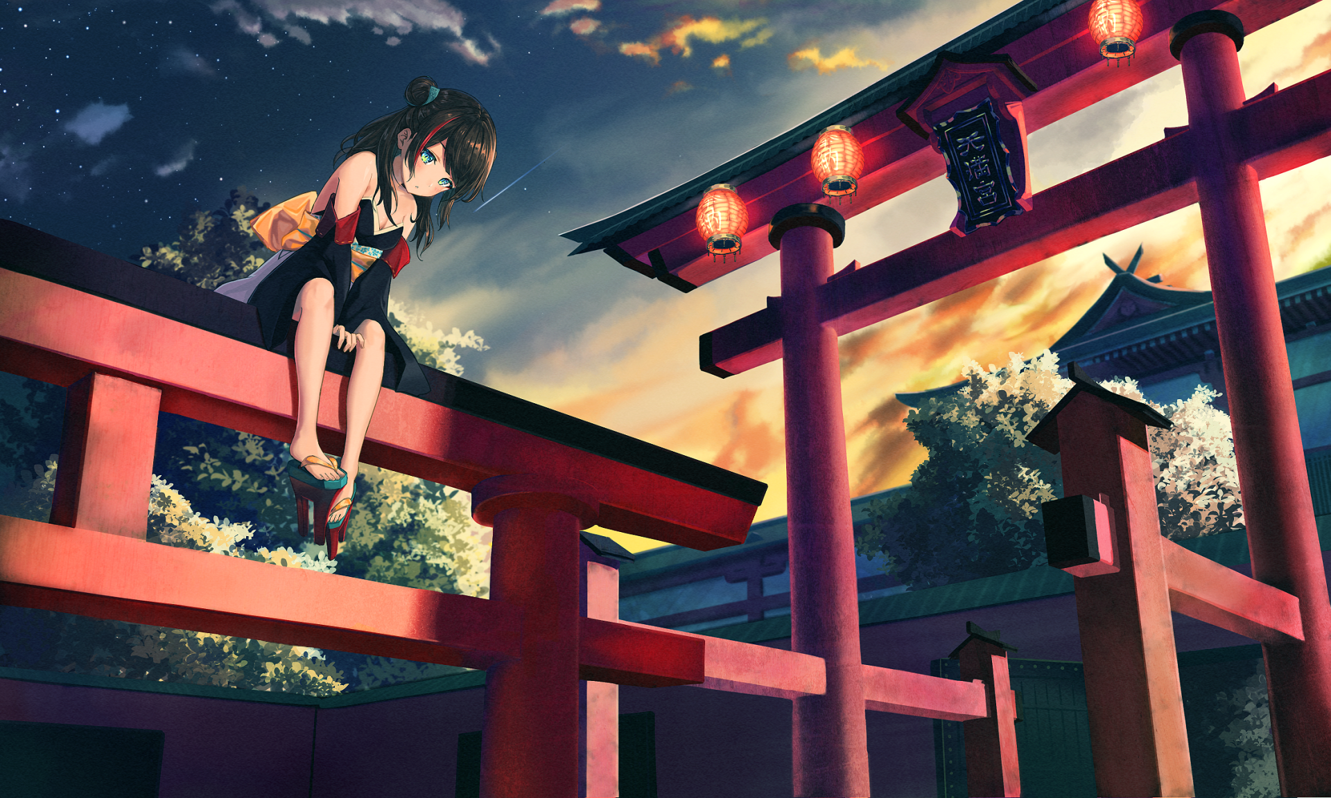 Download Torii Anime Original HD Wallpaper by 1/f ゆらげ