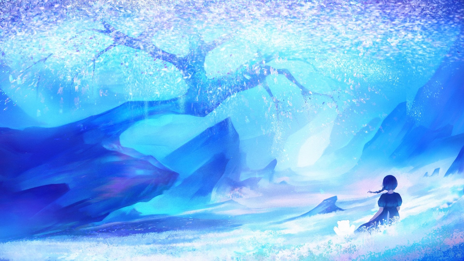 Download Sakura Tree Anime Girl Anime Girl HD Wallpaper by アナ