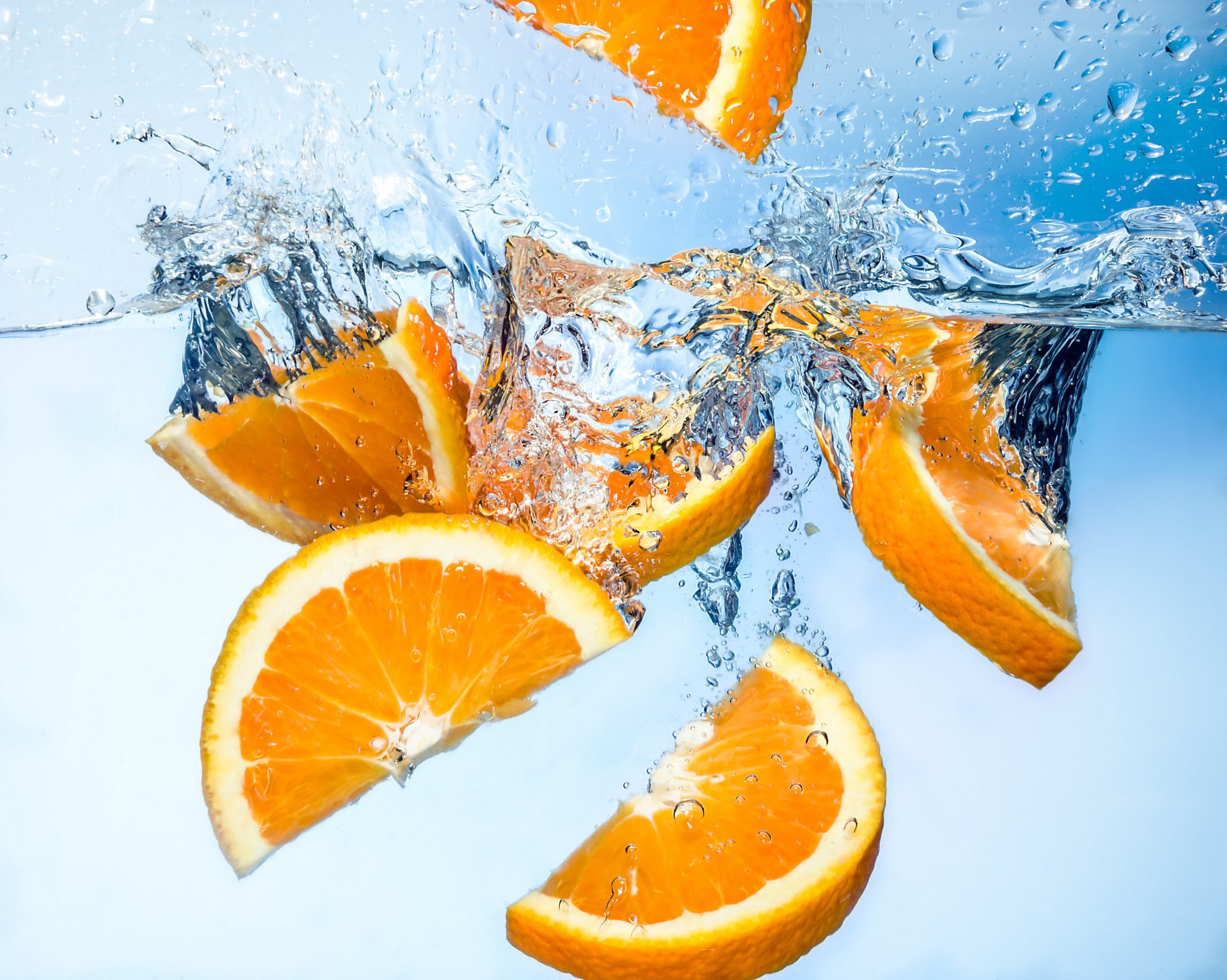 Download Orange (Fruit) Water Food Orange (Color) 4k Ultra HD Wallpaper