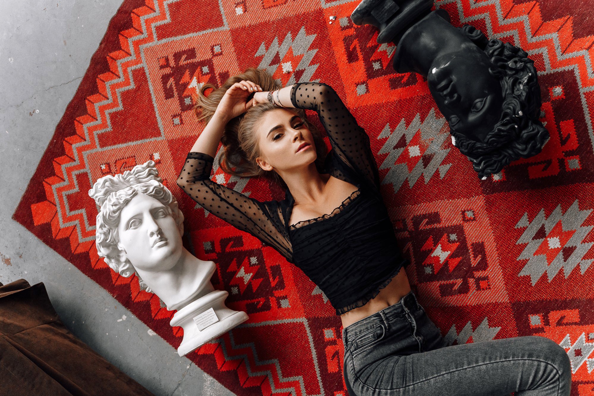 Download Lying Down Woman Model HD Wallpaper by Anton Swarovsky